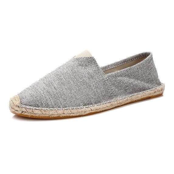 Men’s Summer Casual Slip-On Shoes, Lightweight Breathable Straw Woven ...