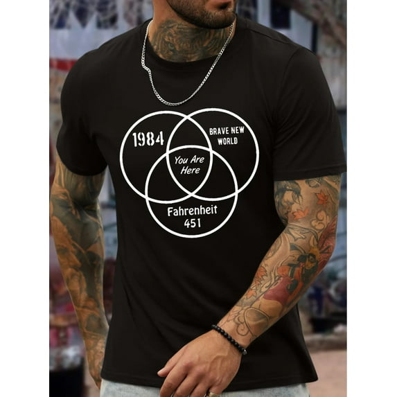 Men's Summer Fashion T-Shirt with unique Graphic Print - Casual Round ...