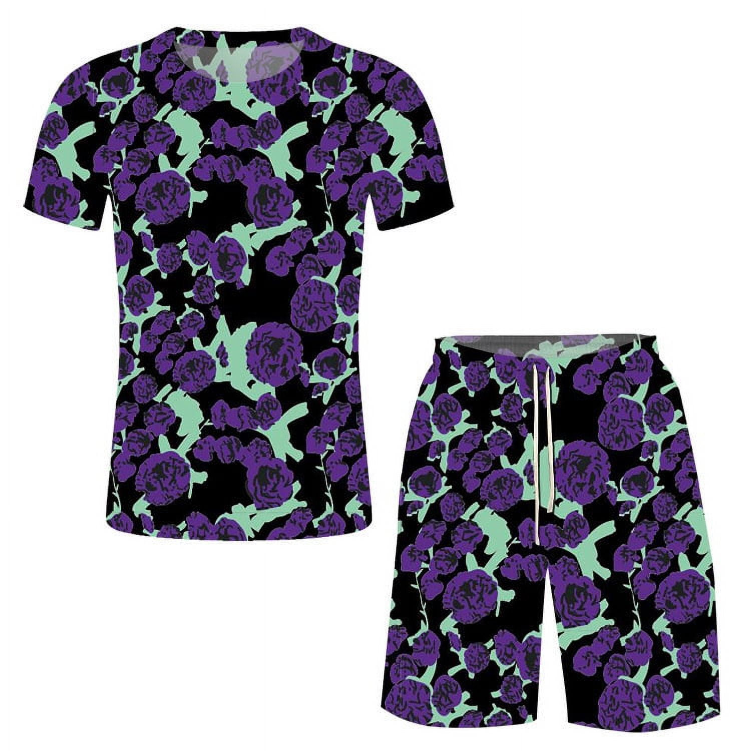 Men's Summer Sports Suit Tracksuits for Men 2 Piece Fashion 3D Digital ...