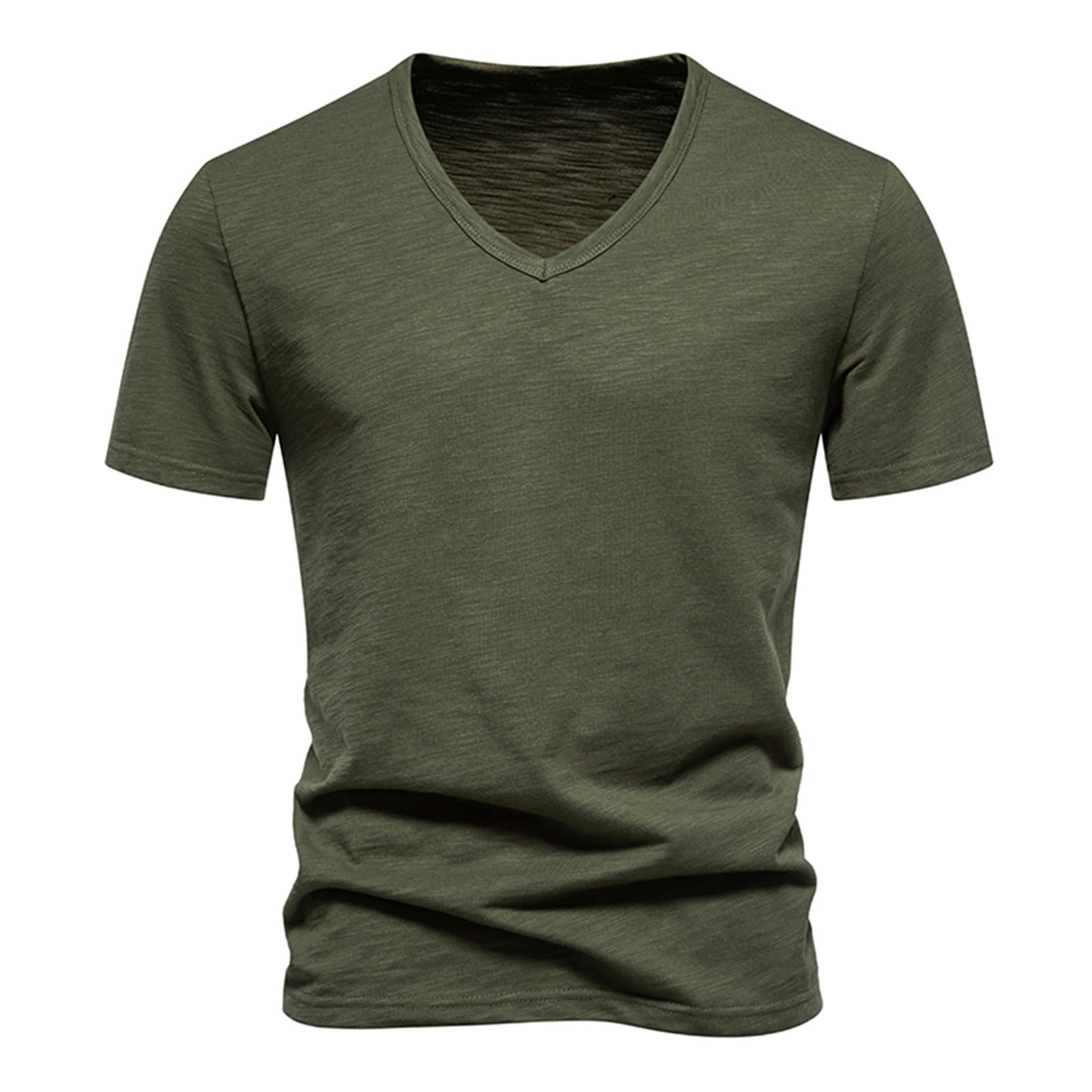 Men's Summer T Shirts Casual V-Neck Short Sleeve Tops Loose Daily Work ...