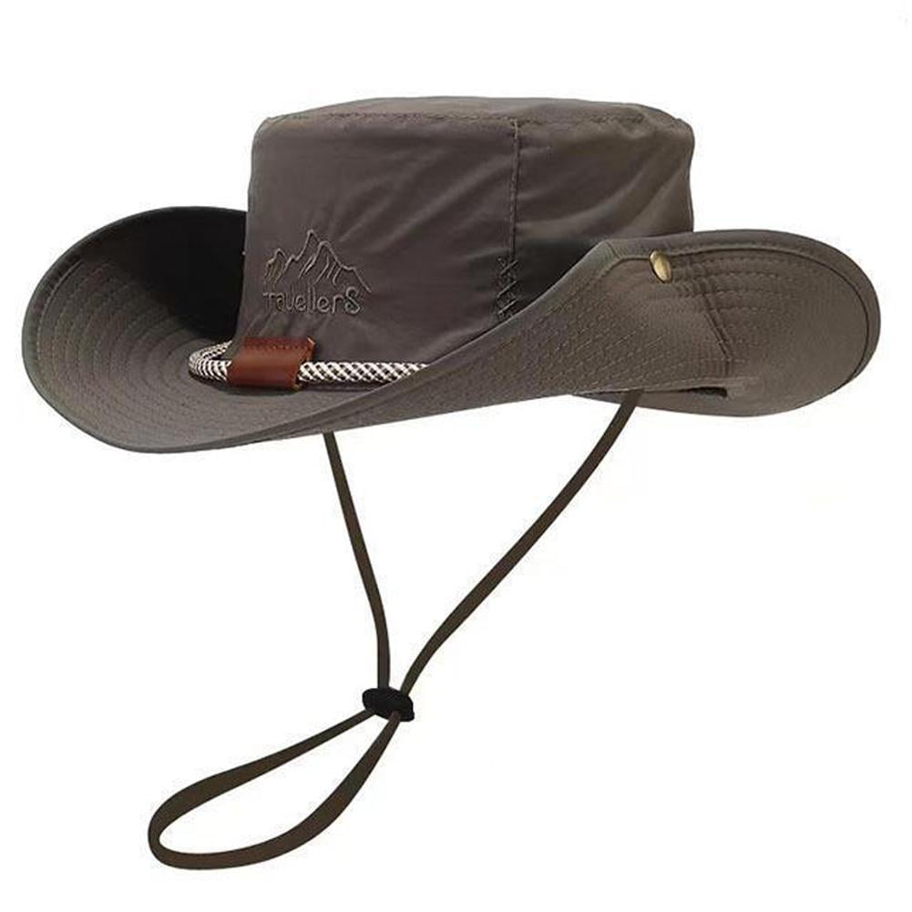 Men's Sun Hat, Waterproof Wide Brim Fishing Hat with Adjustable Chin ...