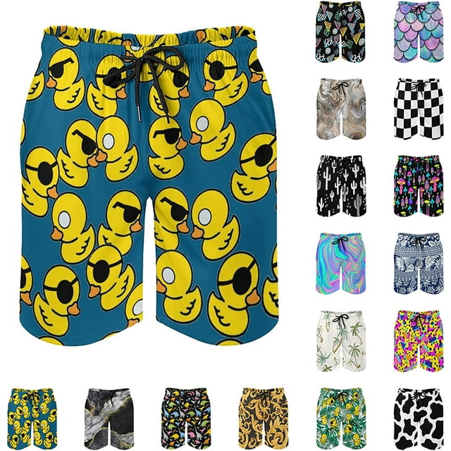 Men's Sunglasses-Rubber-Duck Swim Shorts Quick Dry Summer Beach Trunks ...