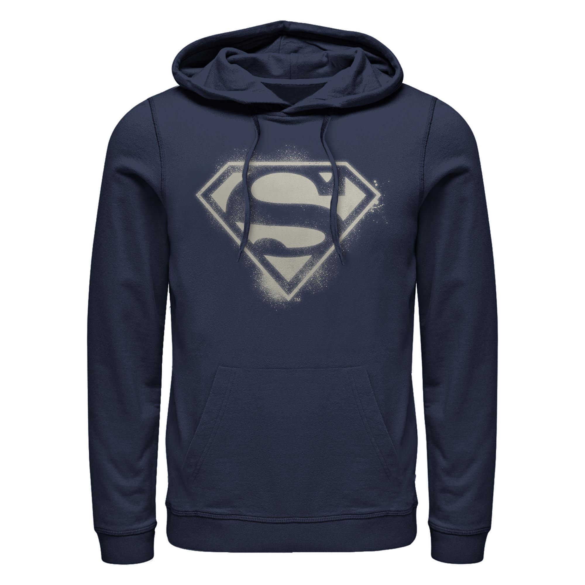 Men's Superman Spray Logo Pull Over Hoodie - Walmart.com