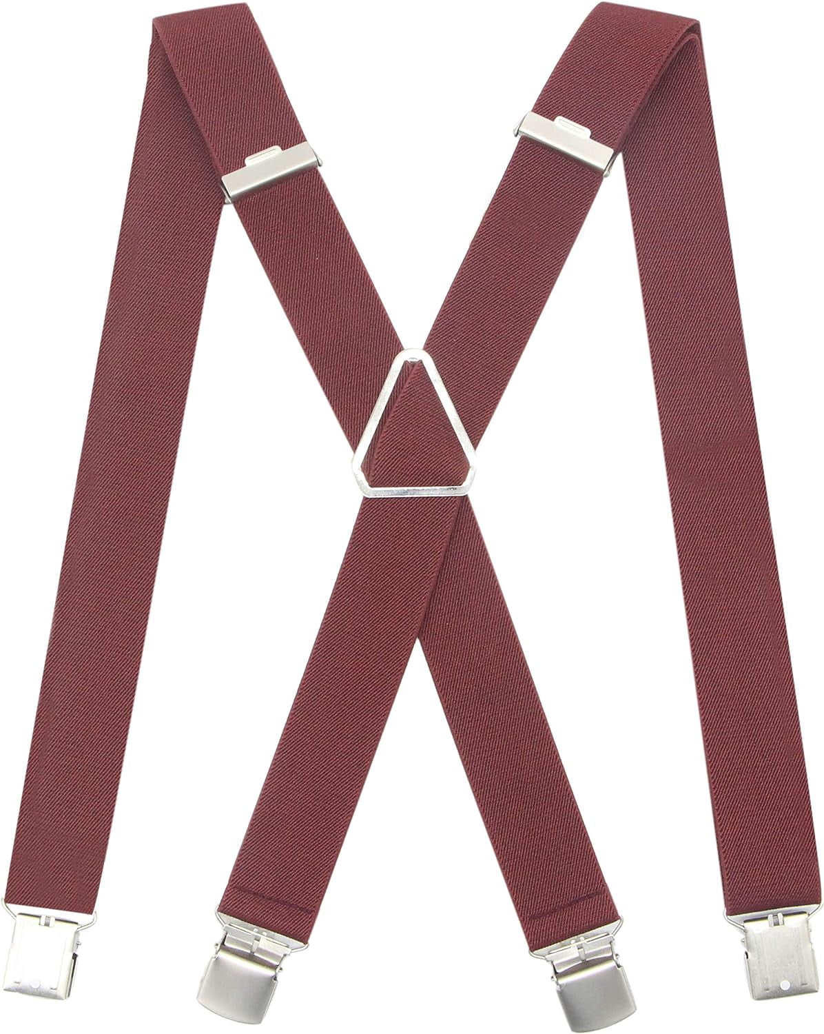Men’s Suspender X-shape Wide Adjustable Strong Clips Braces Heavy Duty ...