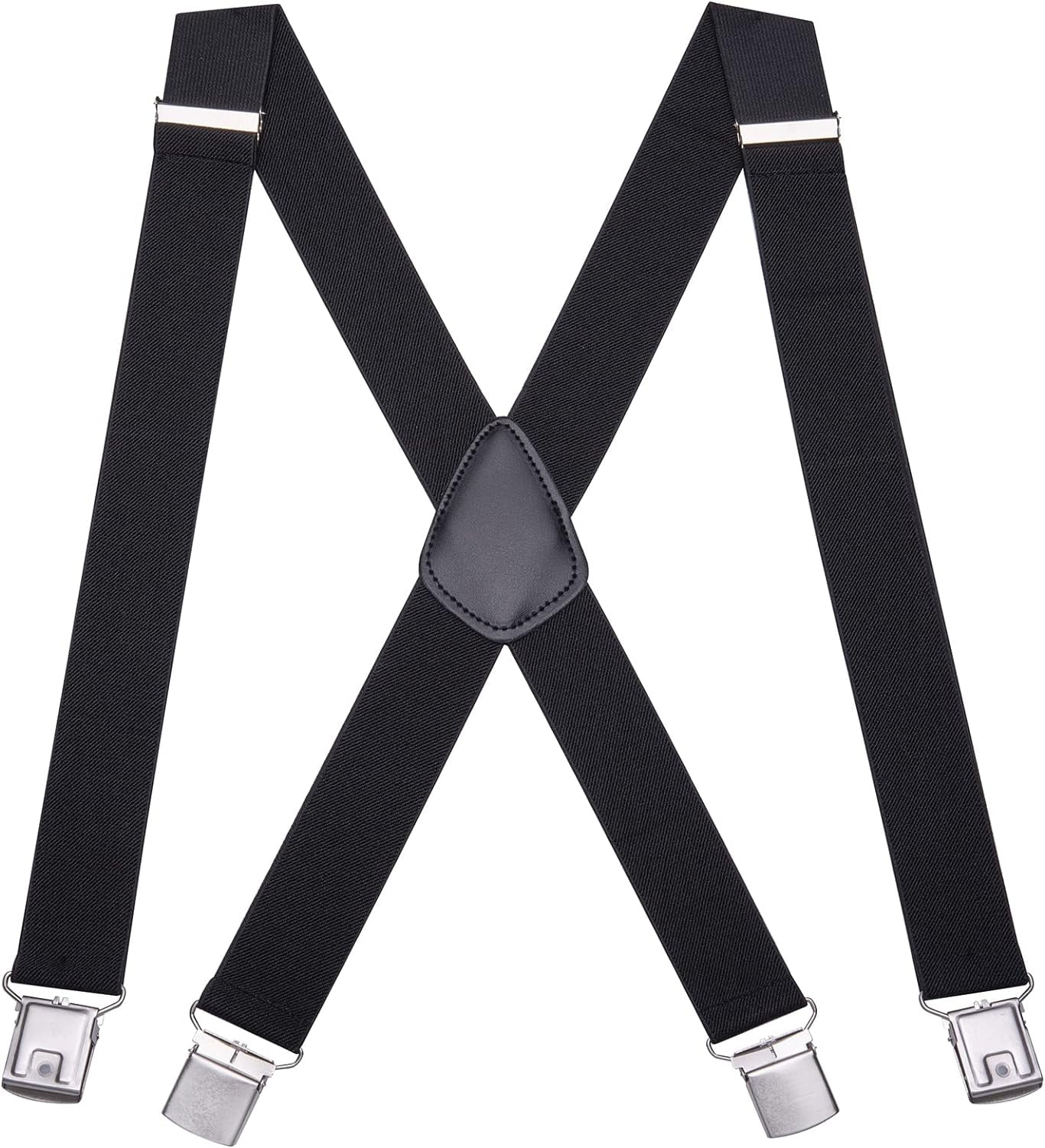 Men's Suspenders 1.4" Wide Adjustable Elastic X Back Style Suspenders ...