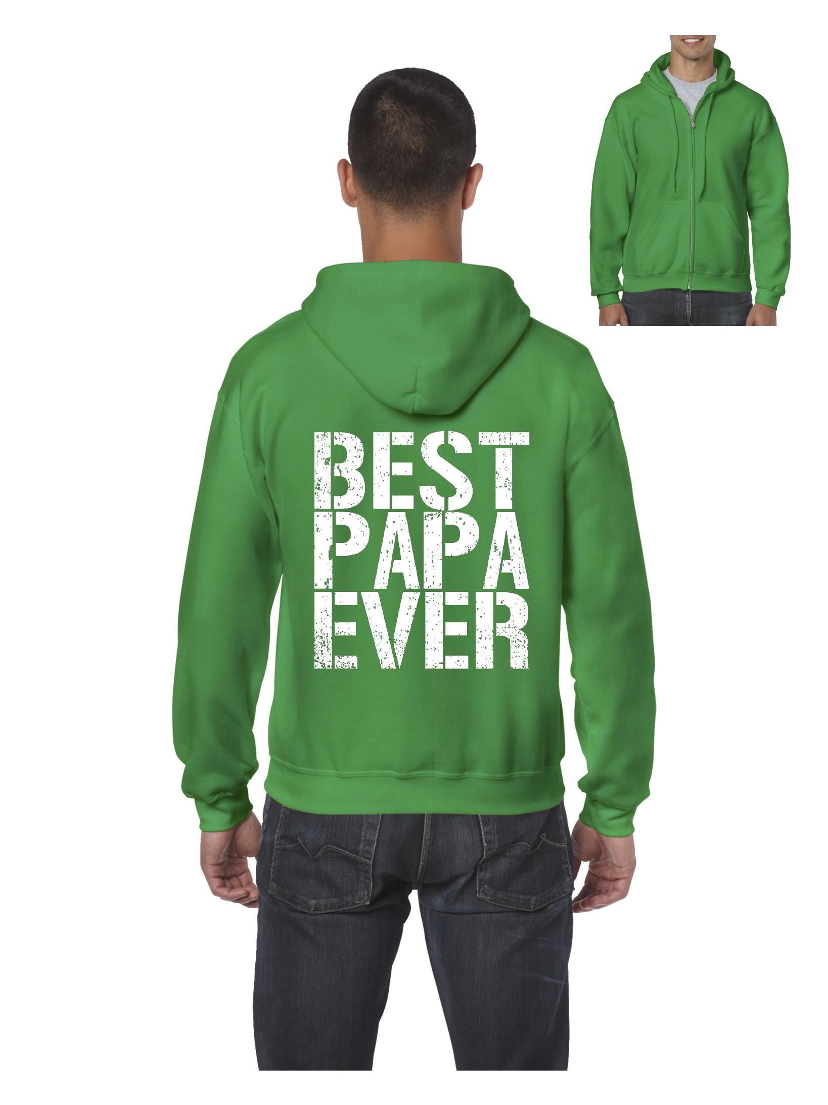 Men's Sweatshirt Full-Zip Pullover - Best Papa - Walmart.com