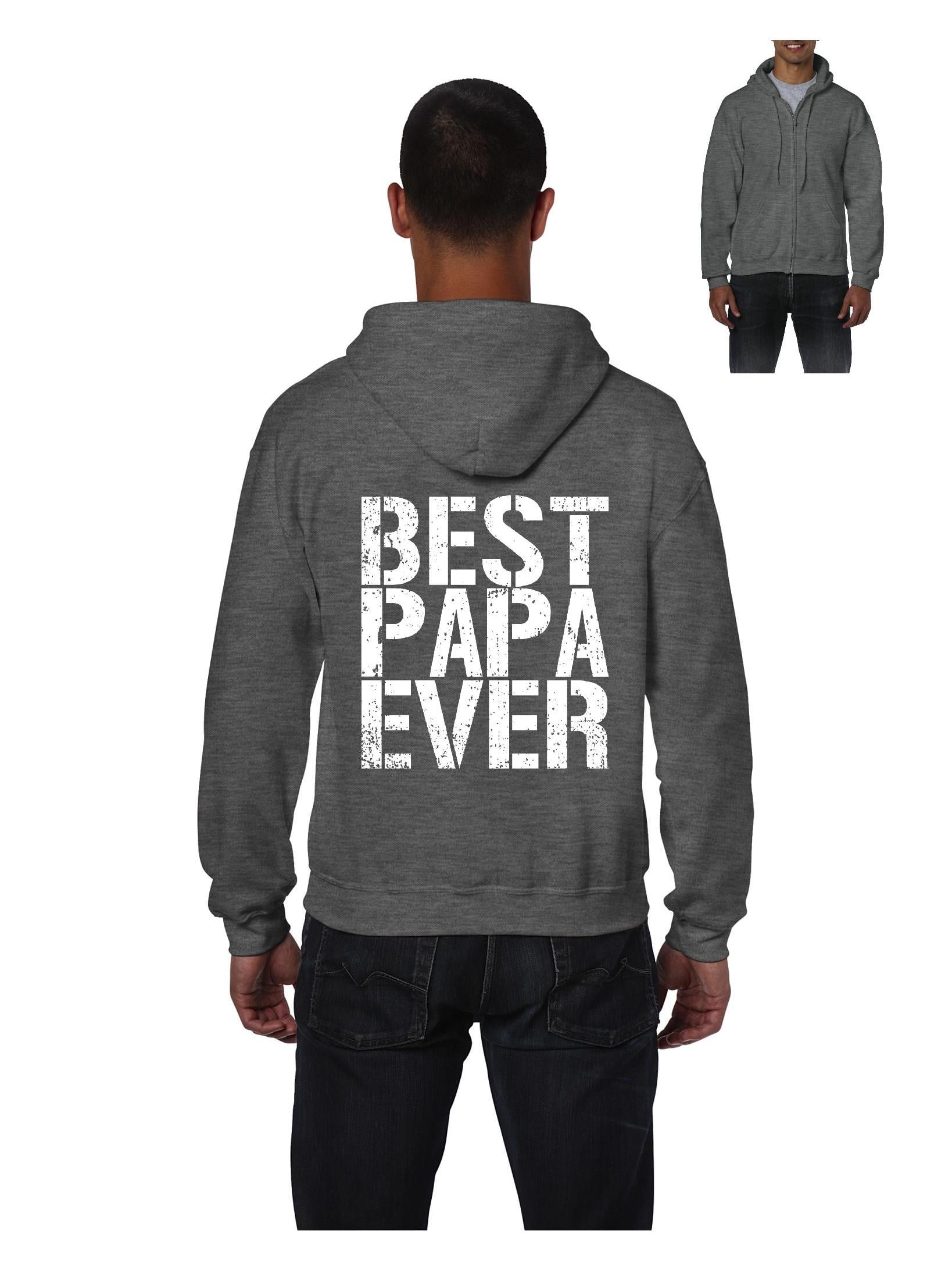 Men's Sweatshirt Full-Zip Pullover - Best Papa - Walmart.com