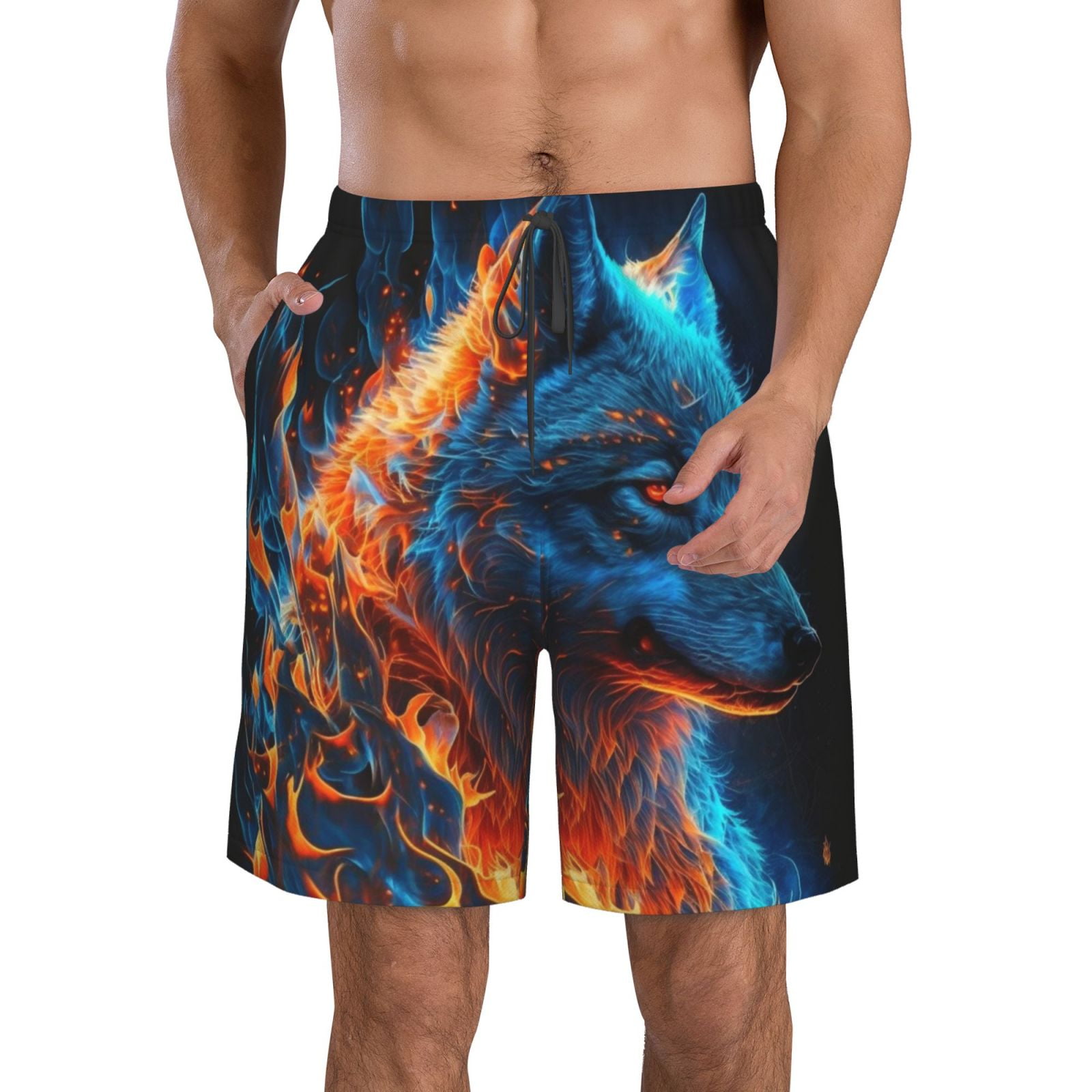 Men's Swim Trunks Beach Surf Board Shorts Swimwear Bathing Suits,Blue ...