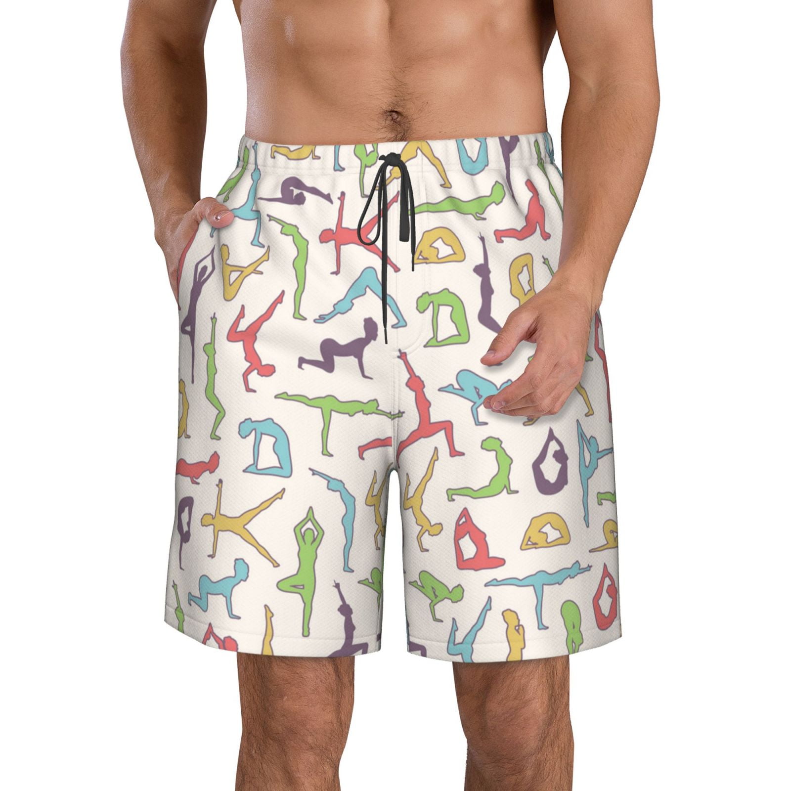 Men's Swim Trunks Beach Surf Board Shorts Swimwear Bathing Suits,Yoga ...