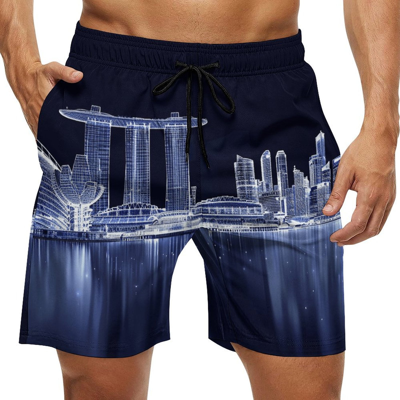 Men's Swim Trunks Quick Dry Bathing Suit Swimming Board Shorts Mesh ...