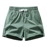 Men's Swim Trunks Quick Dry Beach Shorts with Pockets Army Green M ...