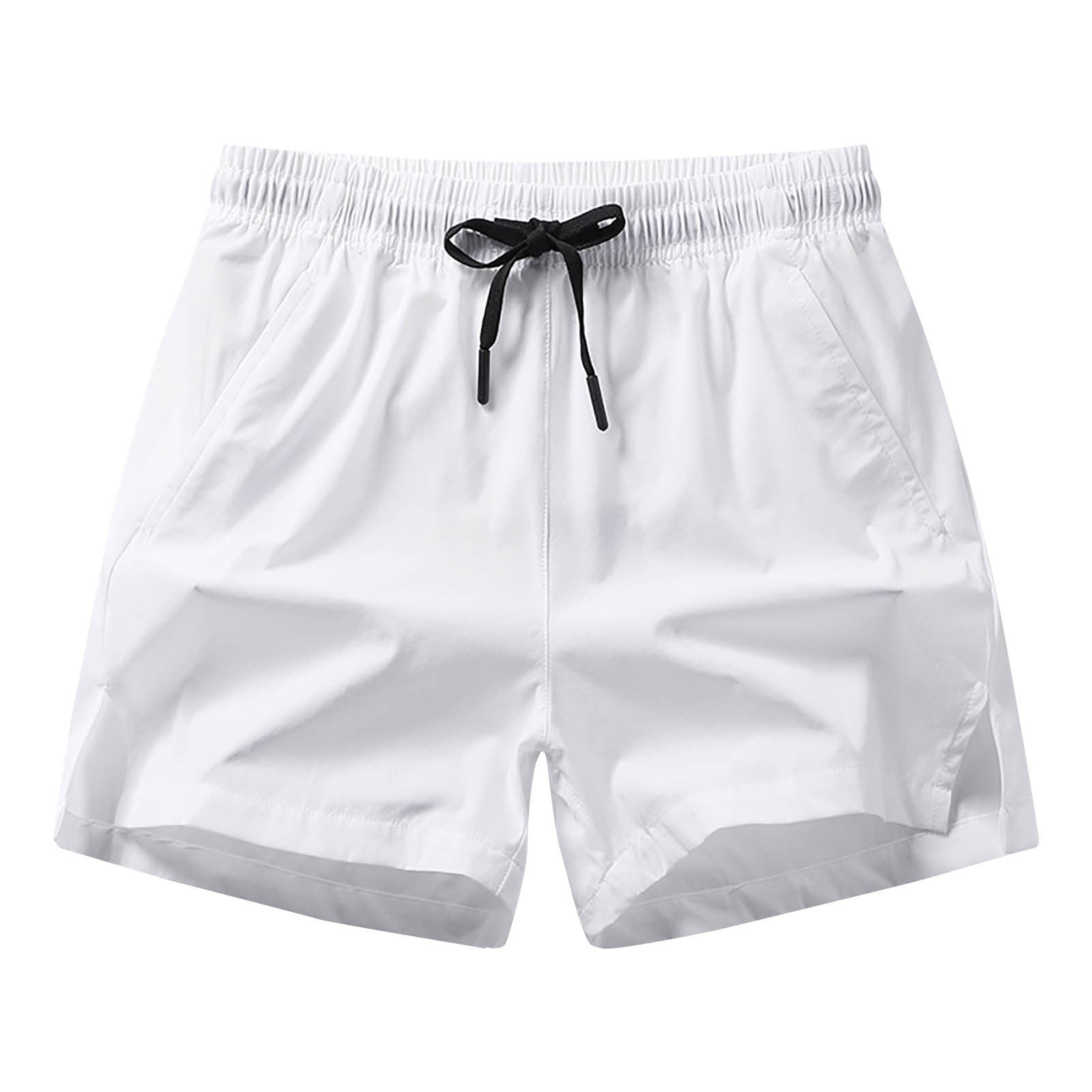 Men's Swim Trunks Quick Dry Beach Shorts with Pockets White L - Walmart.com