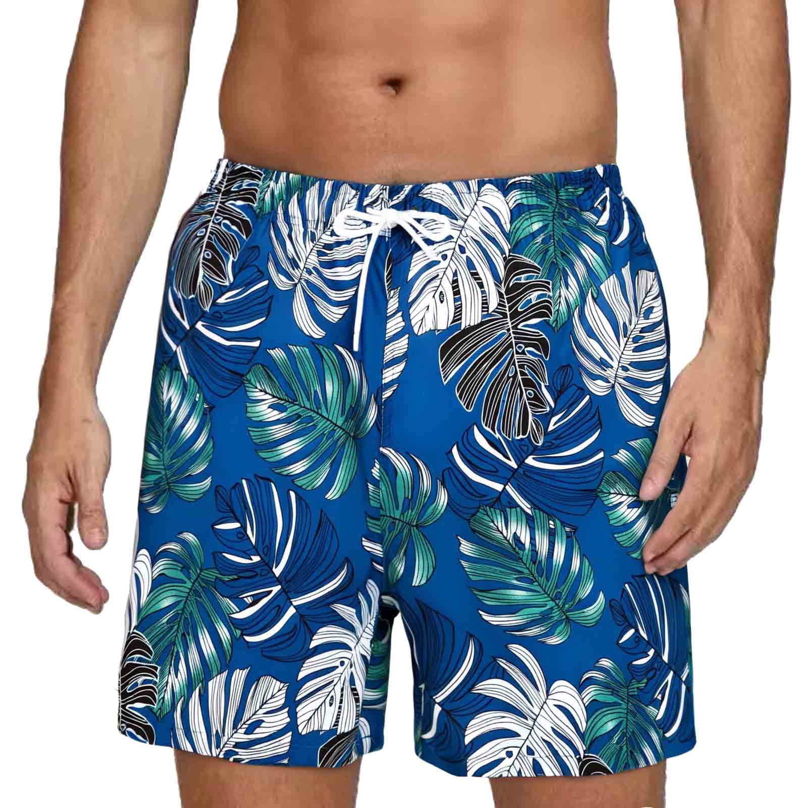 MADHERO Men's Swim Trunks with Lining Quick Dry Summer Funny Print ...
