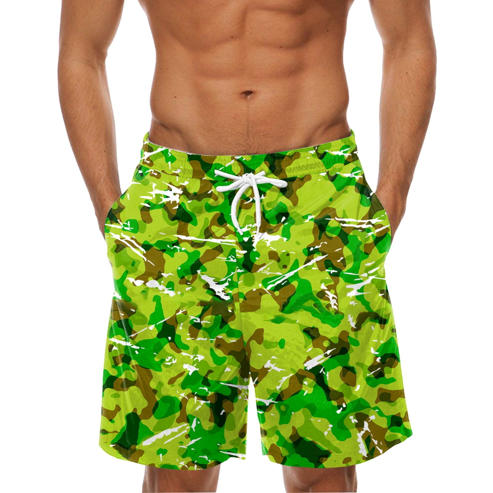 Men's Swimming Trunks Spring Summer Printed Sports Pockets Fashion ...
