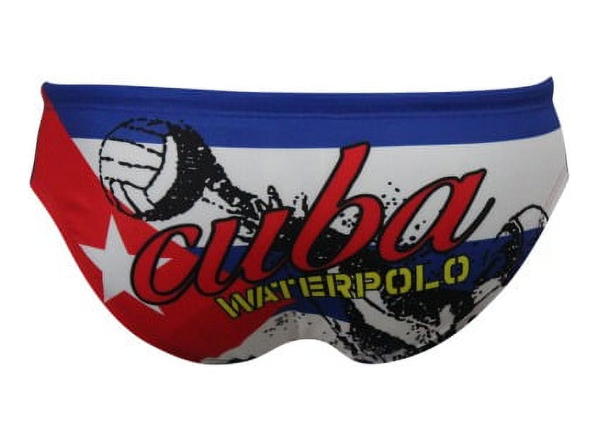 Men's Swimsuit Brief Athletic Swimwear Cuba Flag, Water Polo ...
