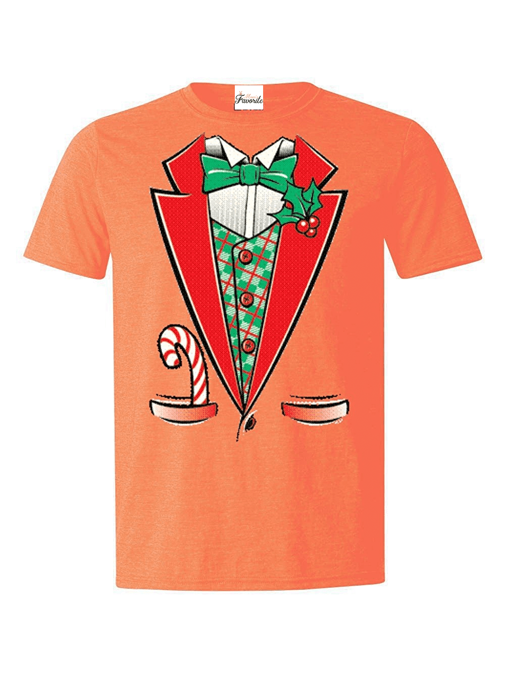 Men's T-Shirt Short Sleeve - Christmas Tuxedo - Walmart.com