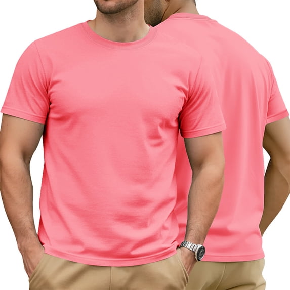 Men's T Shirt Short Sleeve Crew Neck T-Shirt Casual Summer Classic ...