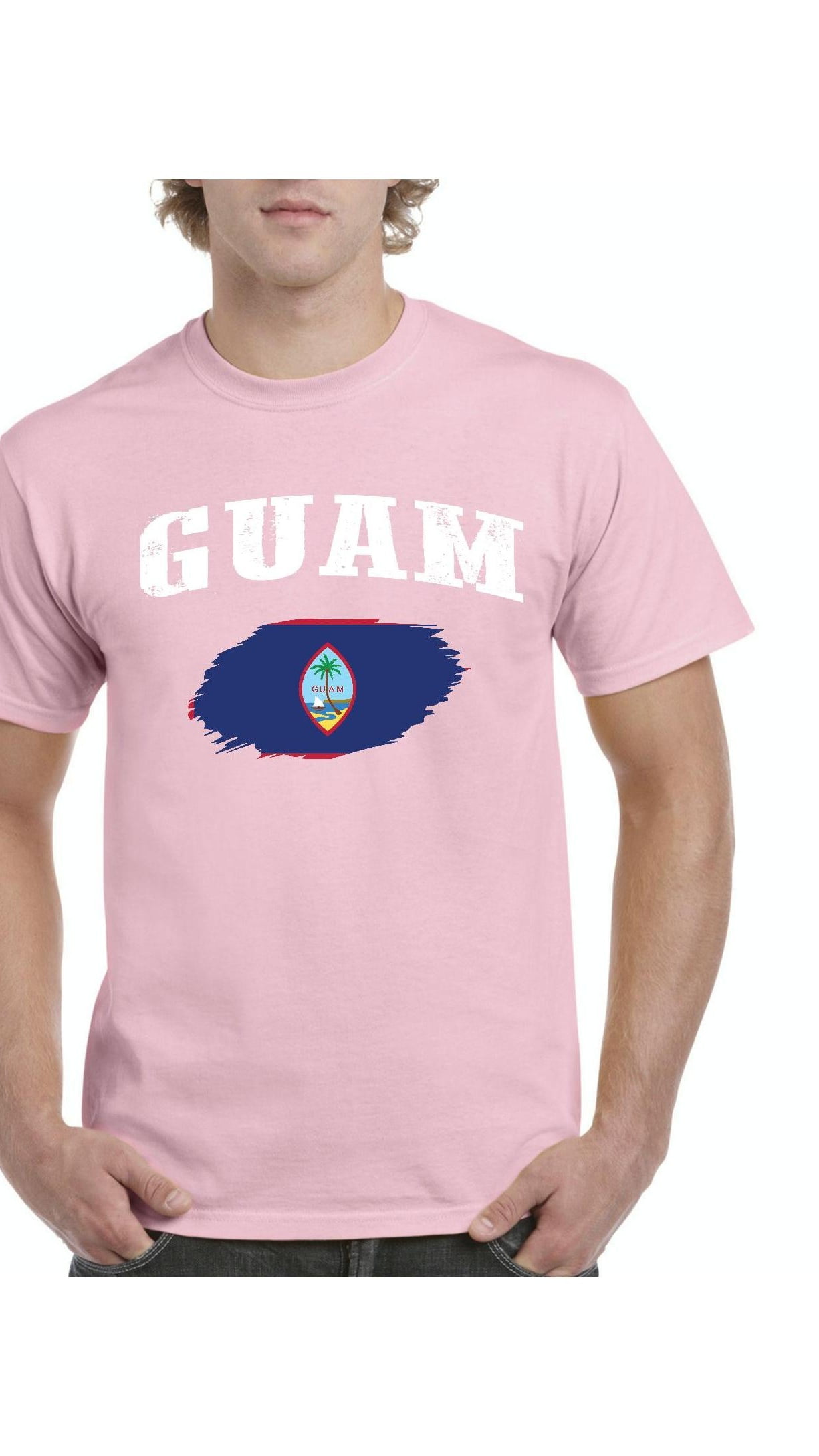Men's T-Shirt Short Sleeve - Guam Flag - Walmart.com