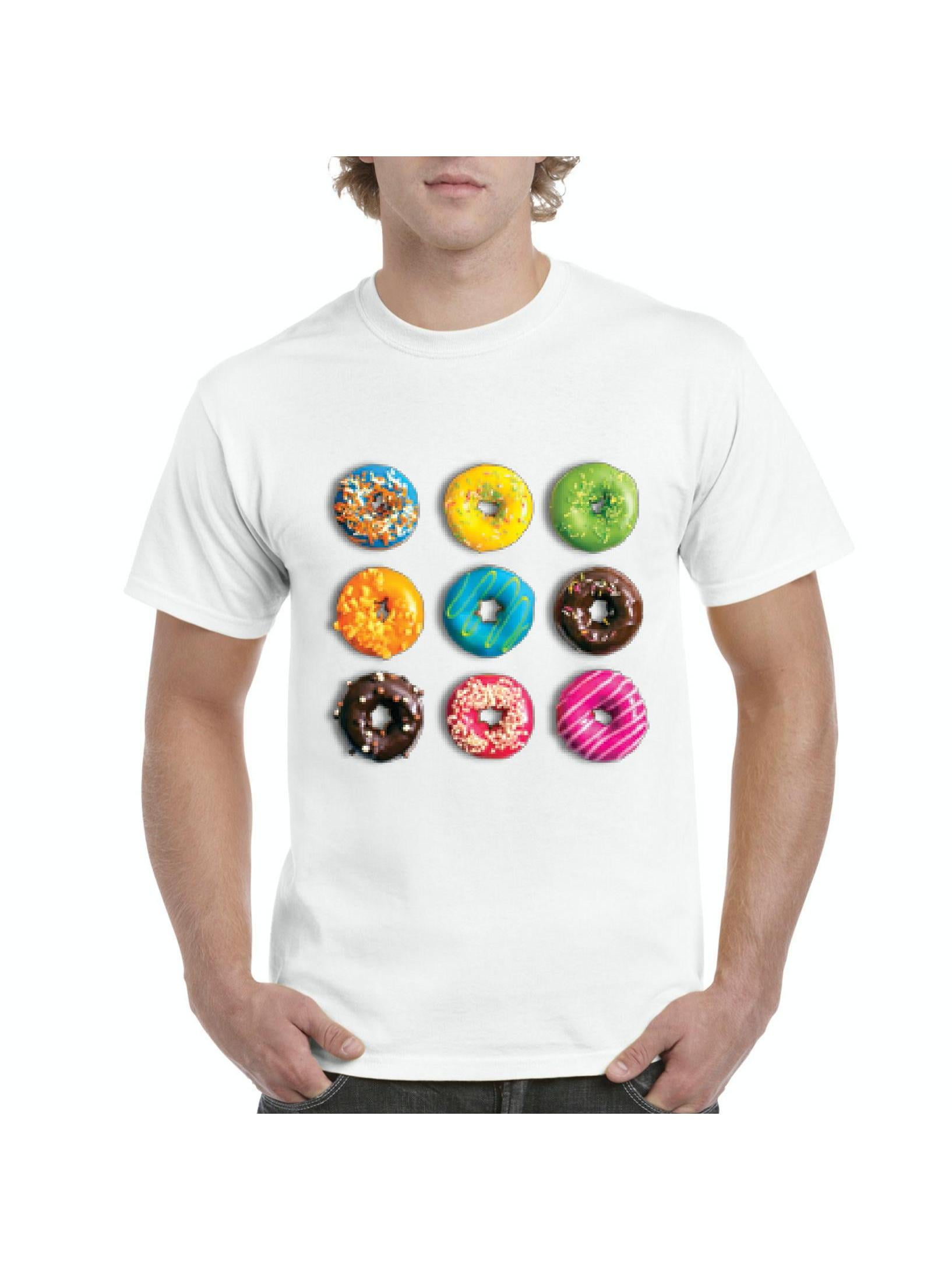 Men's T-Shirt Short Sleeve - Love Food Donuts Doughnuts - Walmart.com