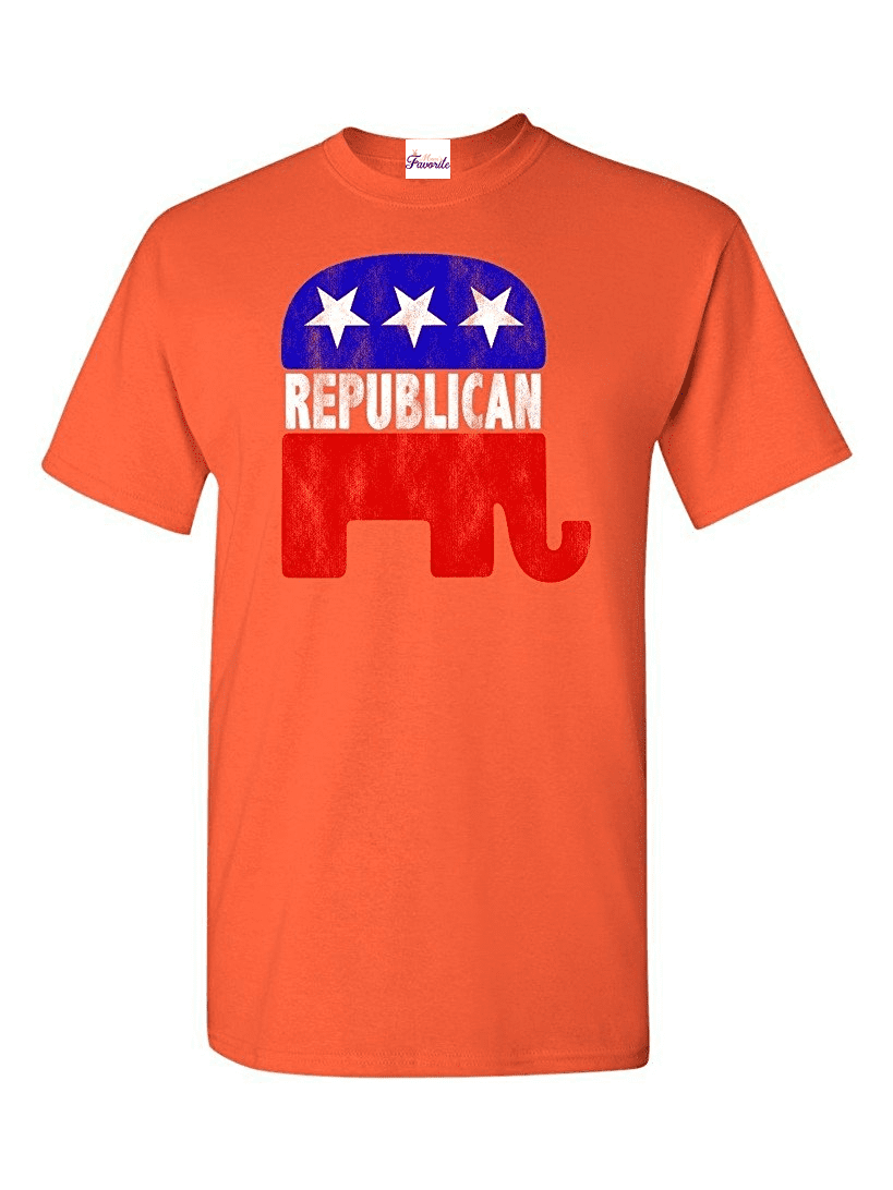 Men's T-Shirt Short Sleeve - Republican Elephant - Walmart.com