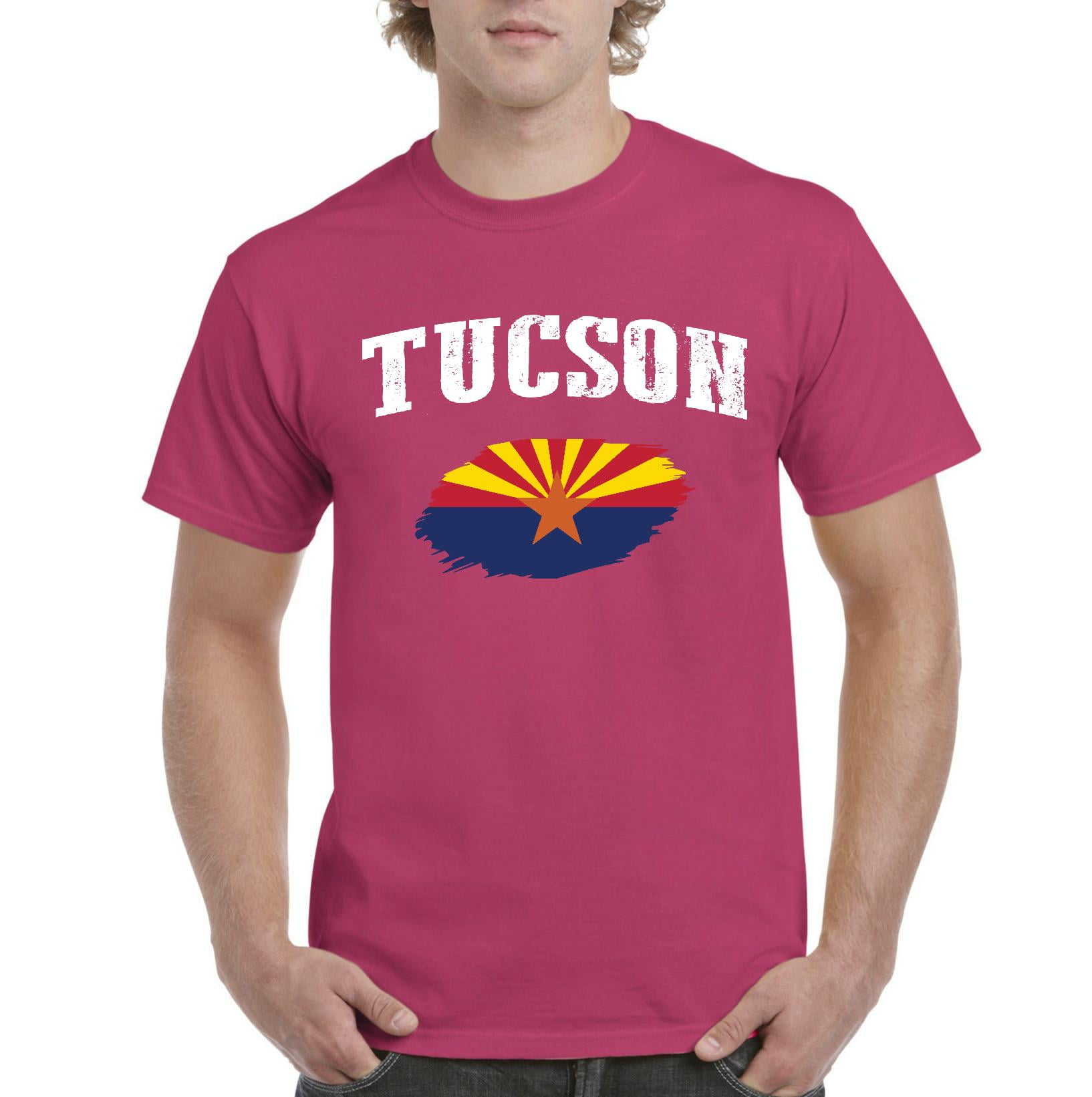 Men's T-Shirt Short Sleeve - Tucson Arizona Flag - Walmart.com