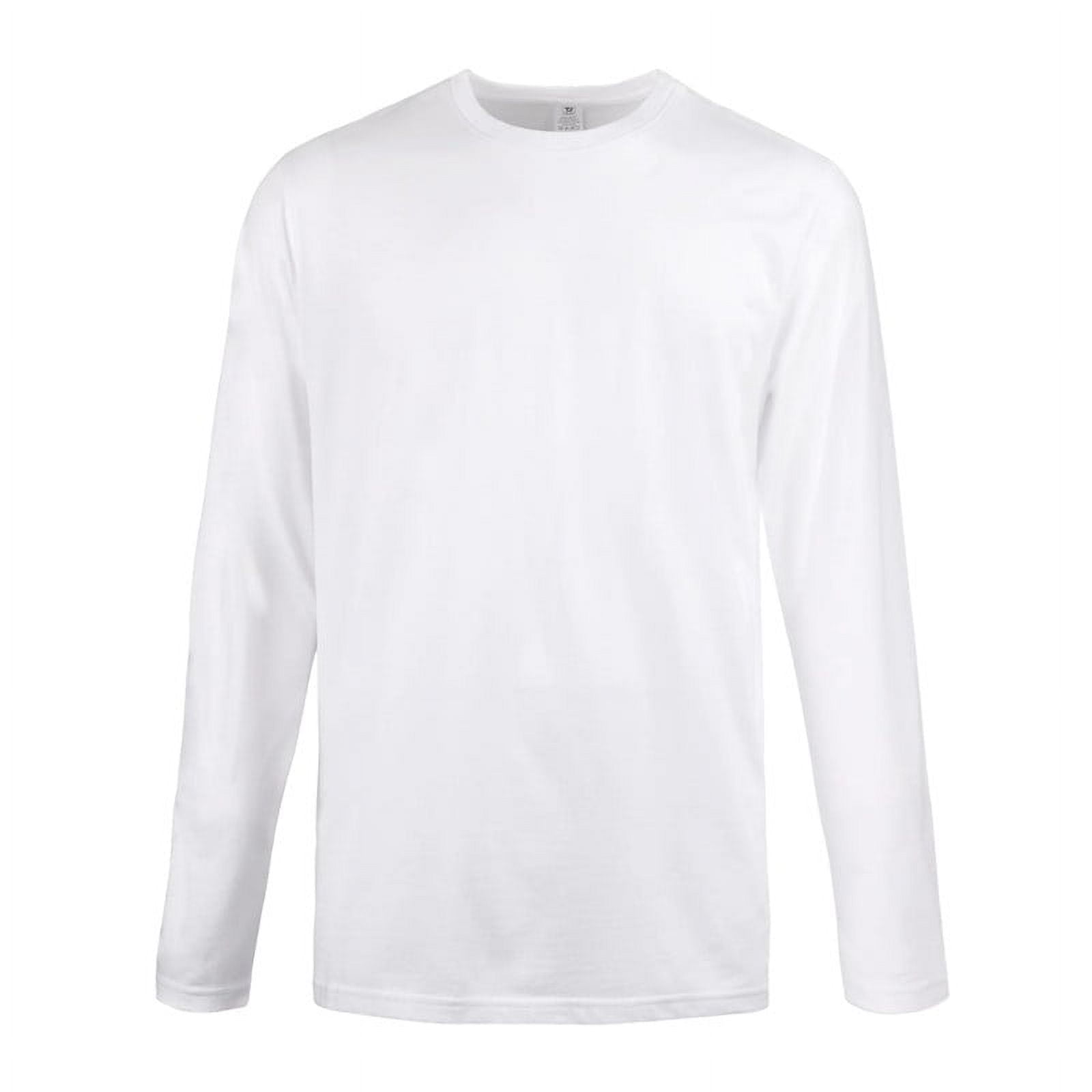 Men's T-Shirts Cotton Long Sleeve Crew Neck Classic Fit Tee Regular Big ...