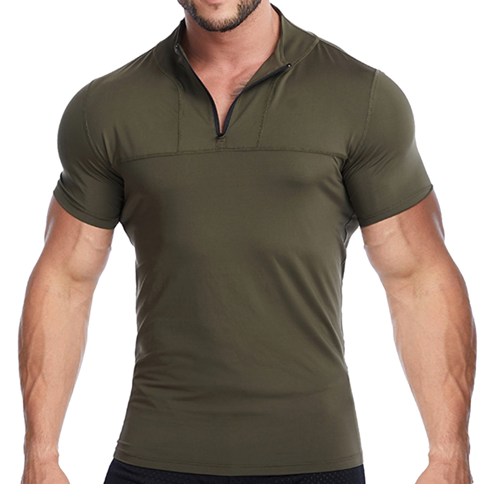 Men's T Shirts Short Sleeved Tights Sweating Running Quick Drying ...