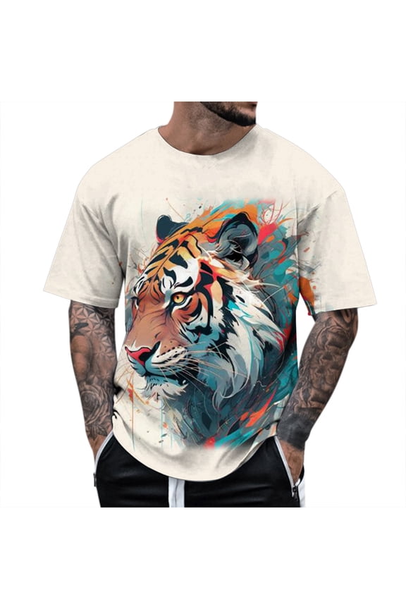 Mens Tiger Print Shirt