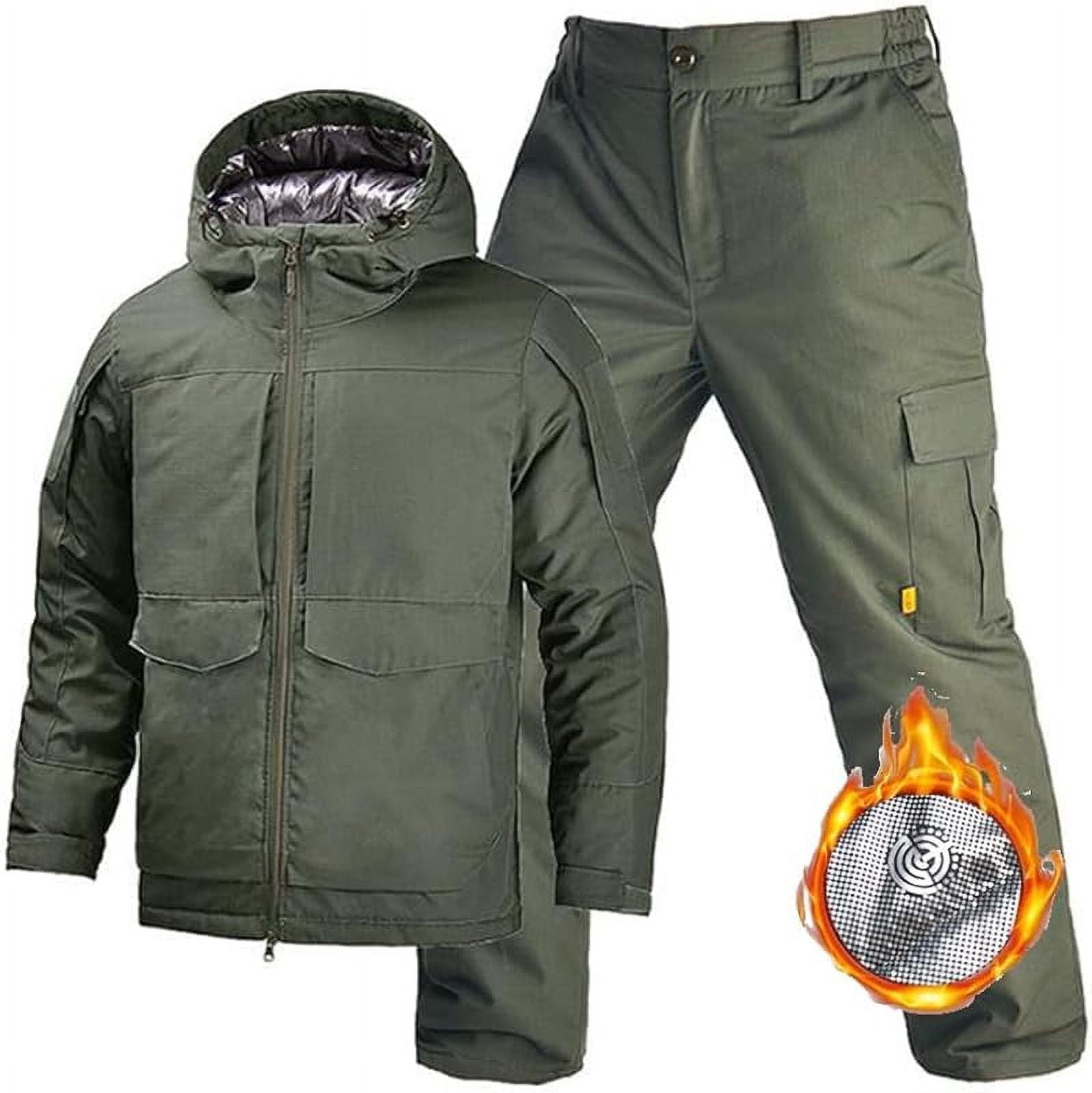 Men’s Tactical Uniforms Suit Winter Thermal Skiing Clothing Set ...