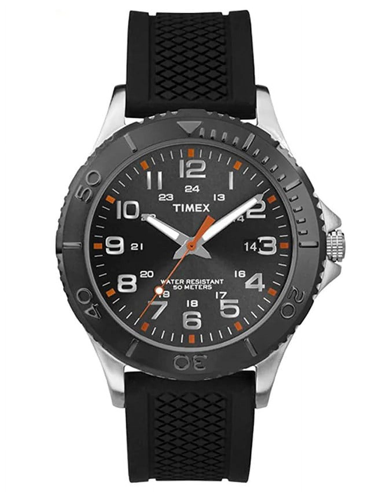Men's Taft Street Watch, Black Silicone Strap - Walmart.com