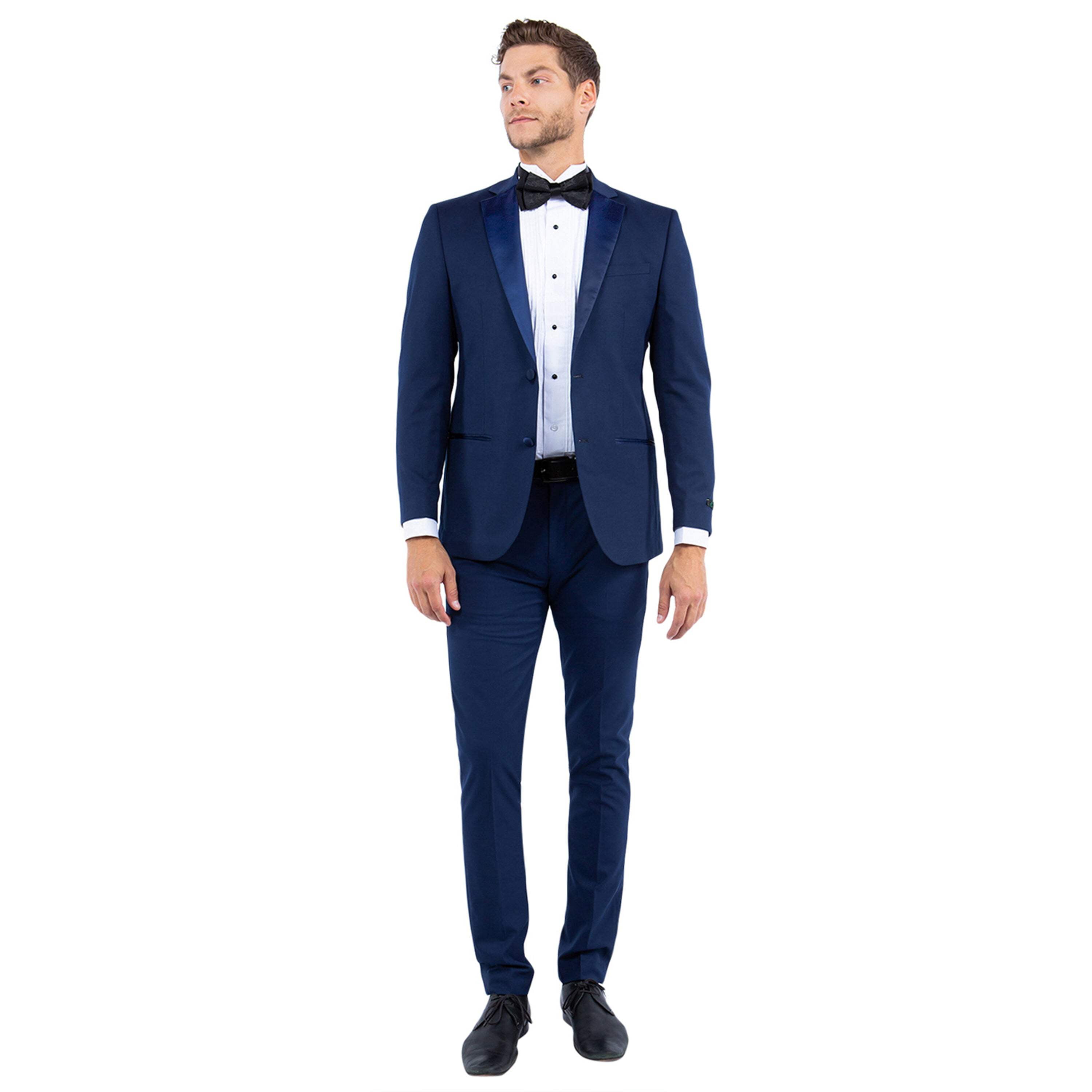 Men's Tailored-Fit Suits Separates Tuxedo Jacket w/ Notch Lapel ...
