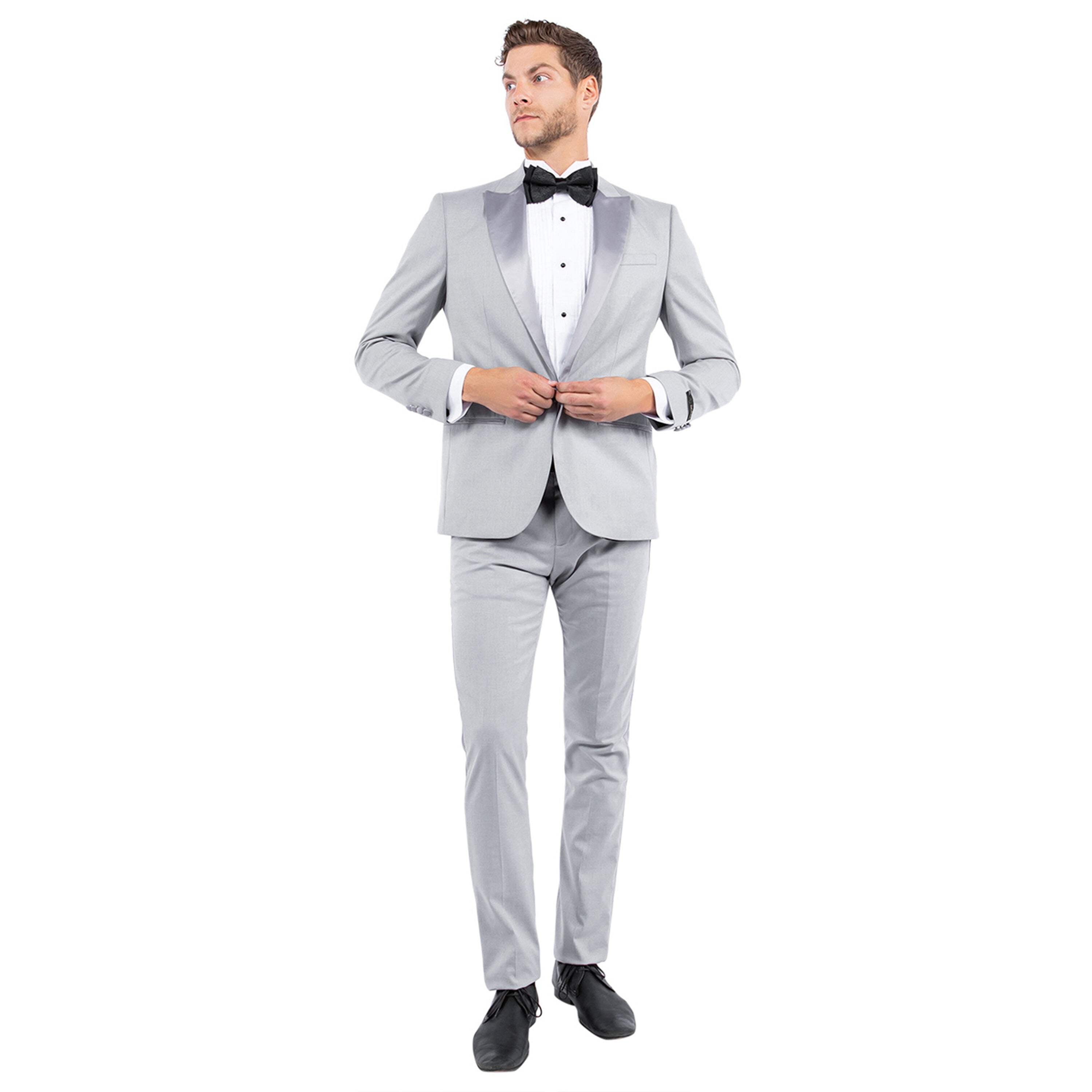 Men's Tailored-Fit Suits Separates Tuxedo Jacket w/ Peak Lapel ...