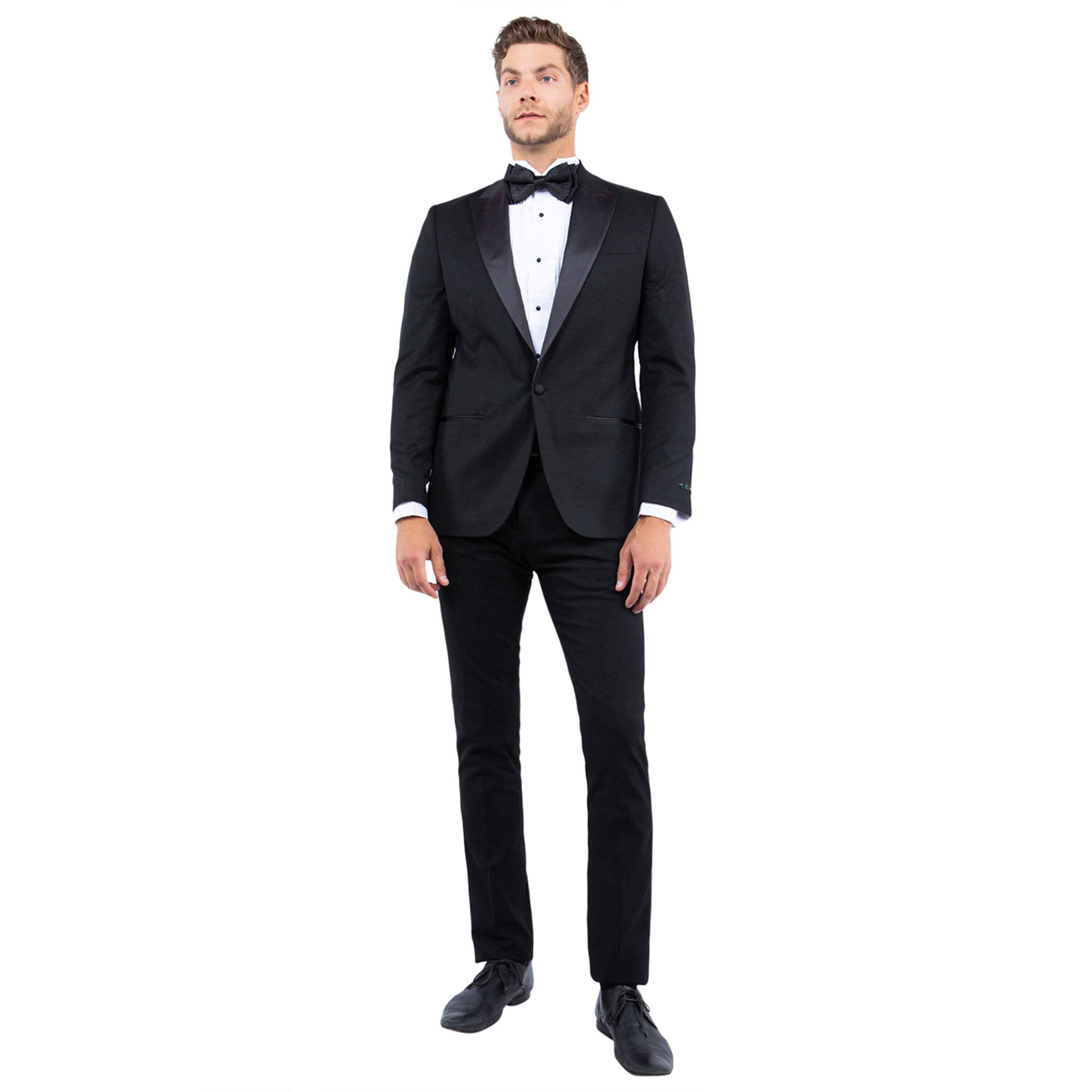 Men's Tailored-Fit Suits Separates Tuxedo Jacket w/ Peak Lapel ...