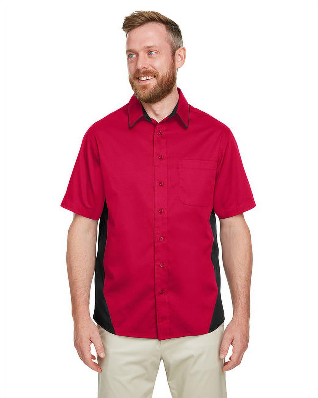 Men's Tall Flash IL Colorblock Short Sleeve Shirt RED/ BLACK 3XT ...