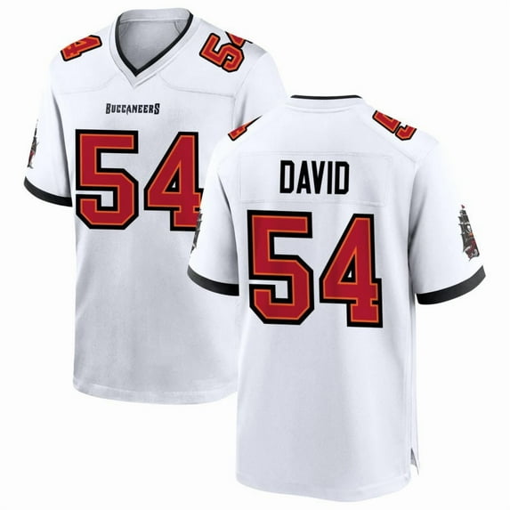 Men's Tampa Bay David 54 White Sports Player Game Stitched Name Number ...