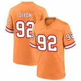 Men's Tampa Bay Dixon 92 Orange Sports Player Game Stitched Name Number ...