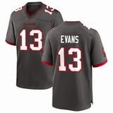 Men's Tampa Bay Evans 13 Pewter Sports Player Game Stitched Name Number ...