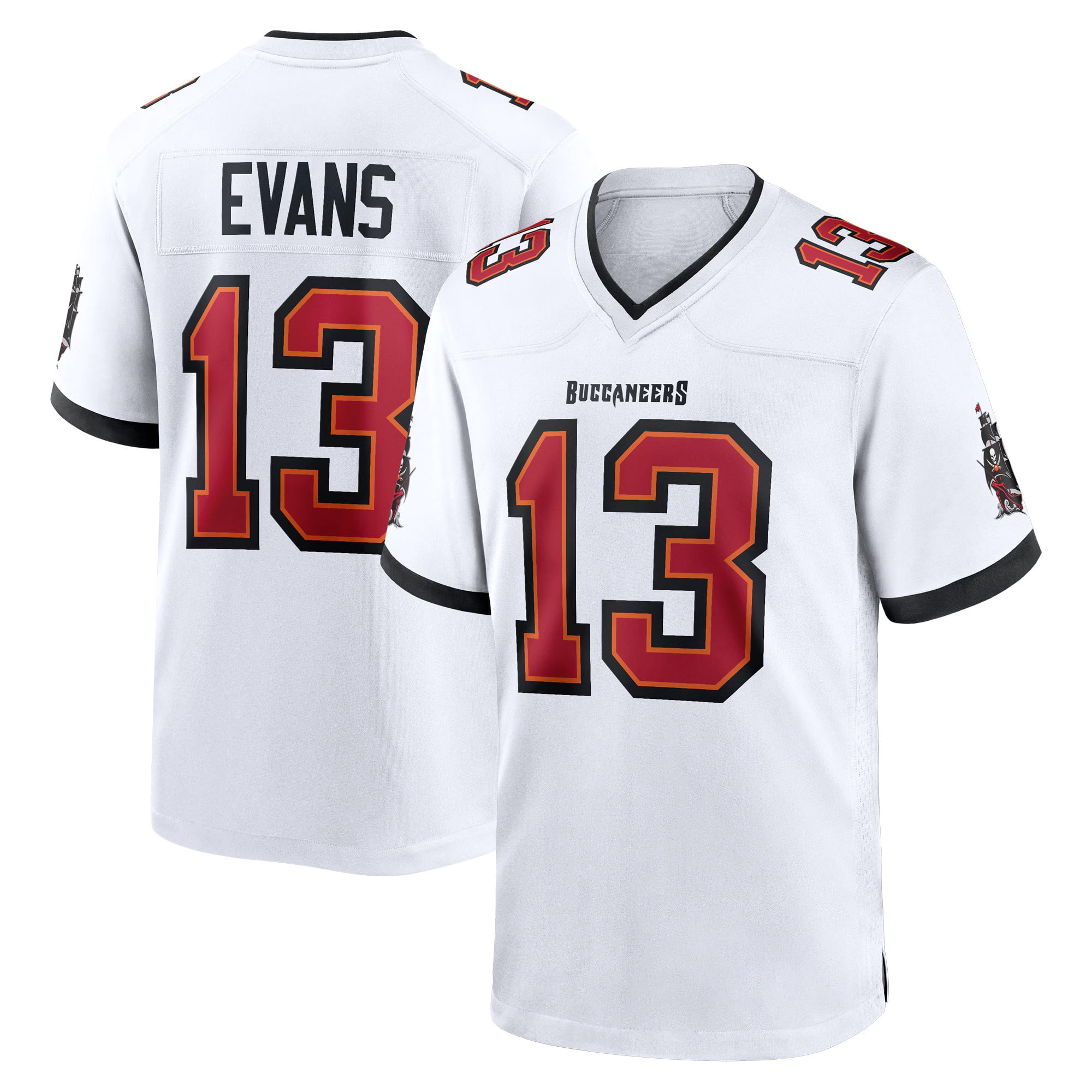 Men's Tampa Bay Evans 13 White Sports Player Game Stitched Name Number ...