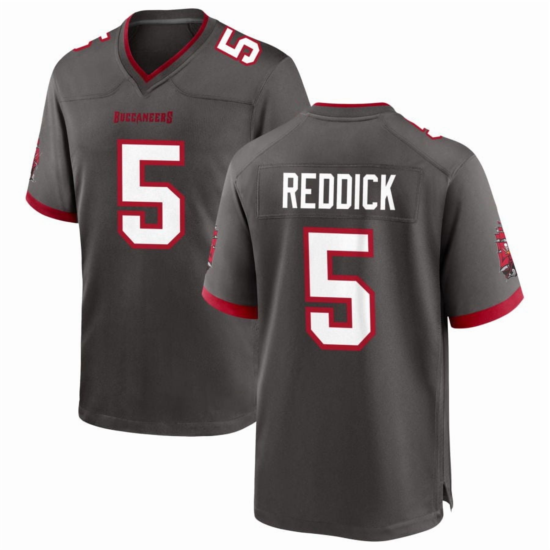 Men's Tampa Bay Reddick 5 Pewter Sports Player Game Stitched Name ...