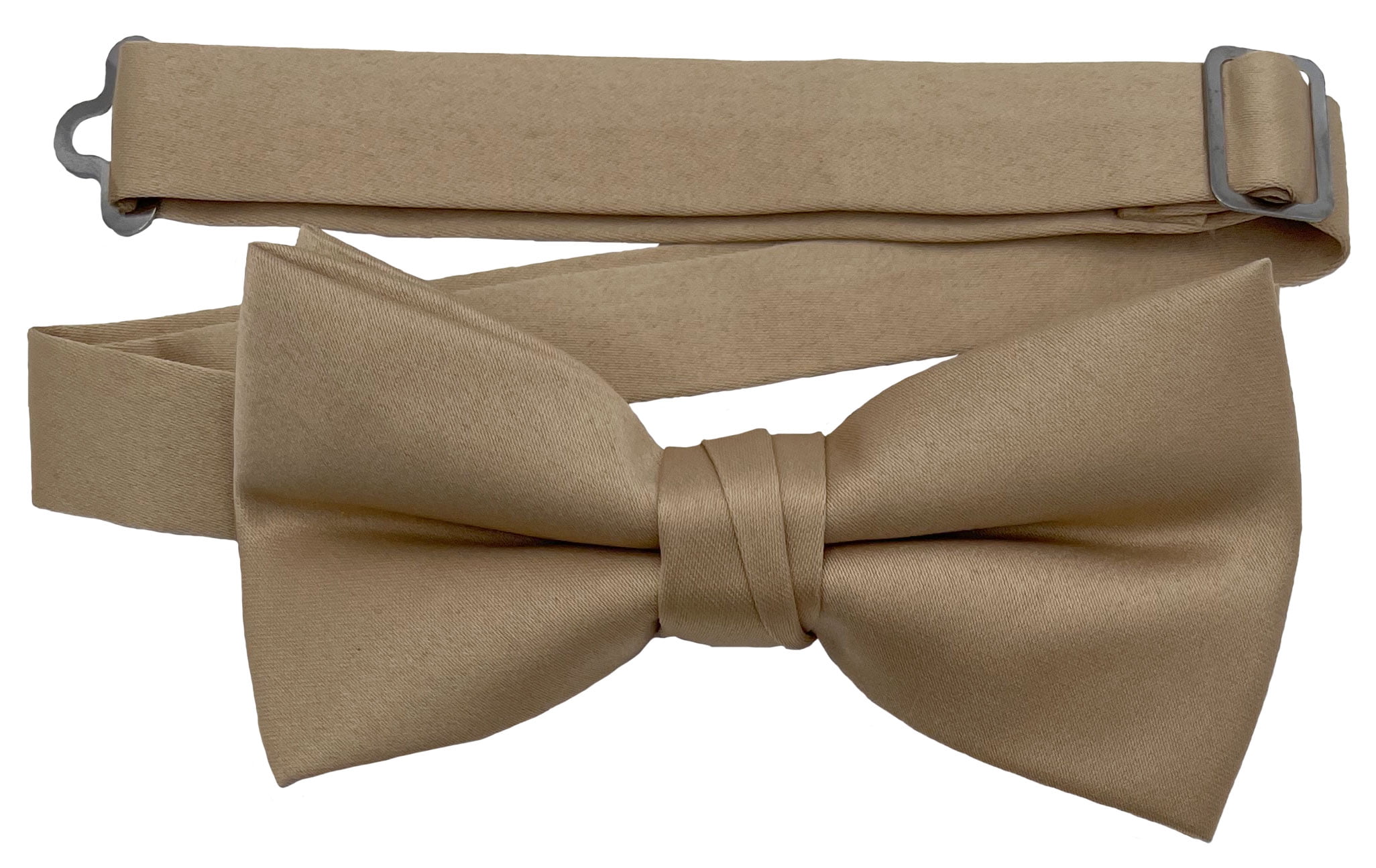 Spencer J’s Men's Clip Bow Ties in Tan, Formal Satin Pre-Tied, Variety ...