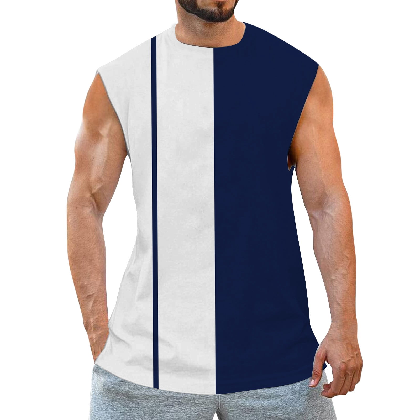 Men's Tank Shirts,Mens Tank Tops Beach Sleeveless Muscle Shirts For Gym ...