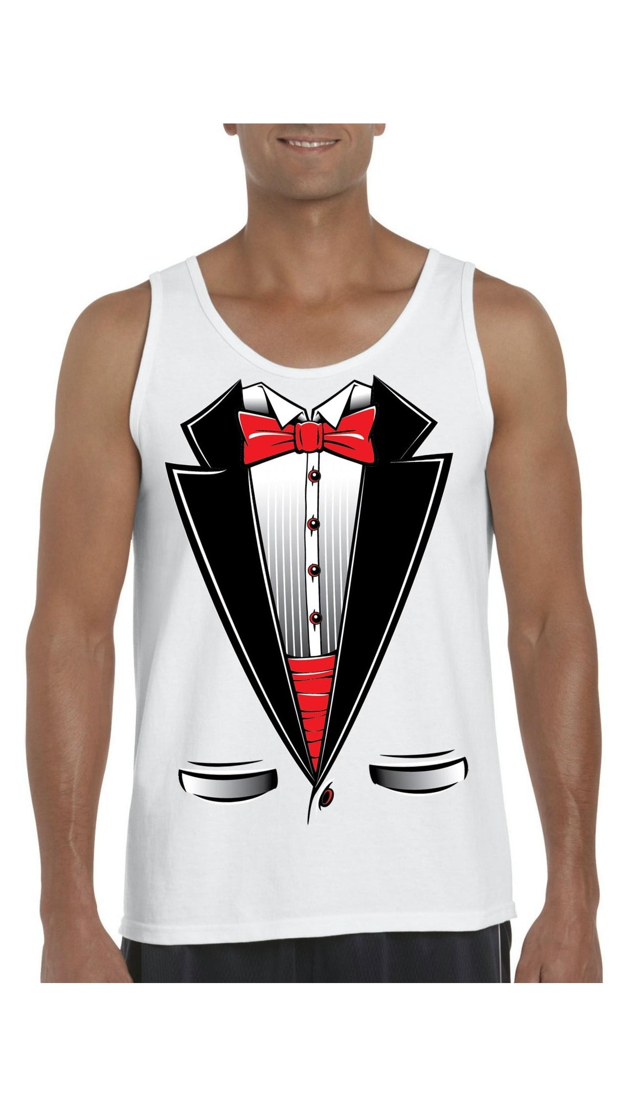 IWPF - Men's Tank Top for Men - Tuxedo Prom Costume - Walmart.com