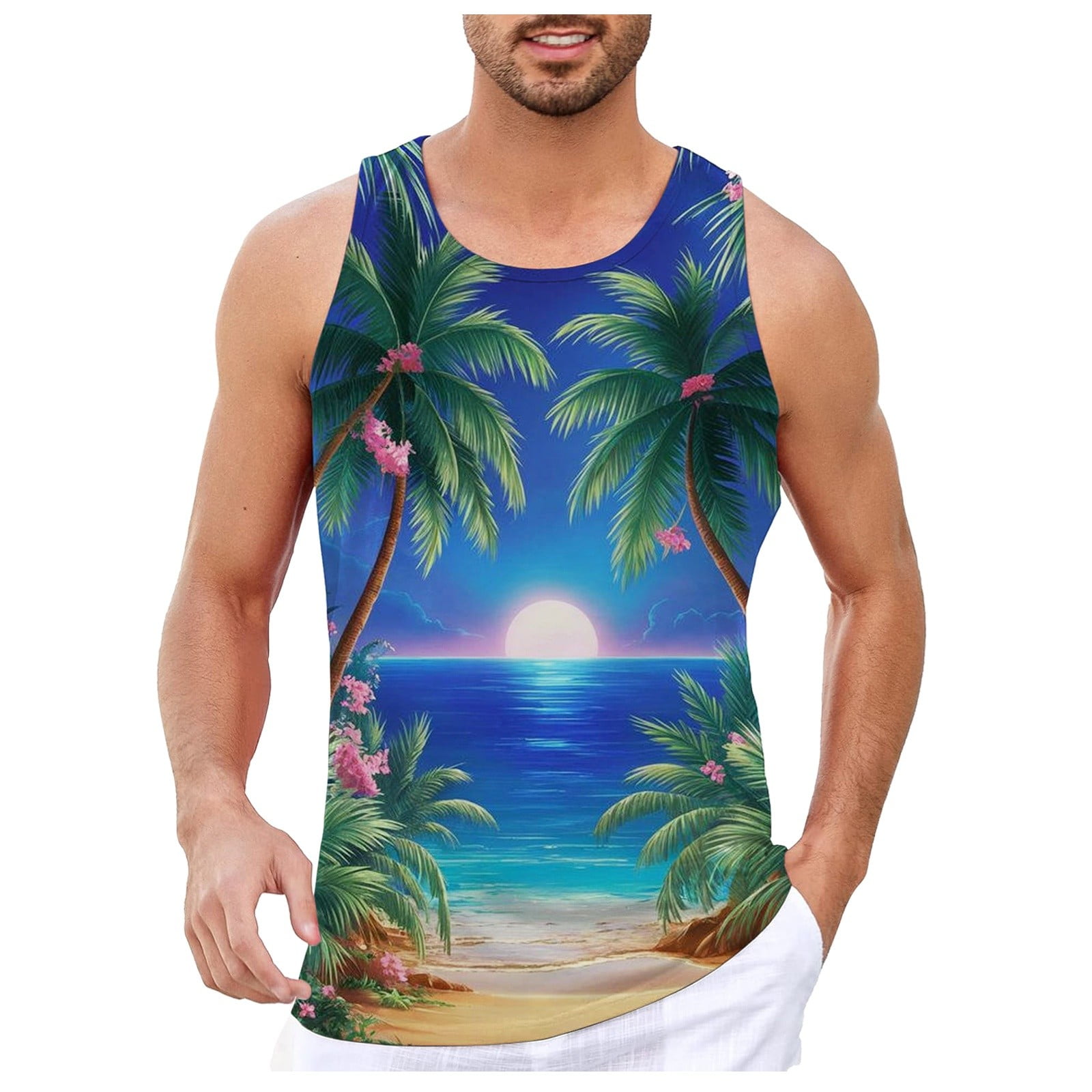 Men's Tank Tops Layering Shirts Men plus Mens Tunic Length Tee Shirts ...
