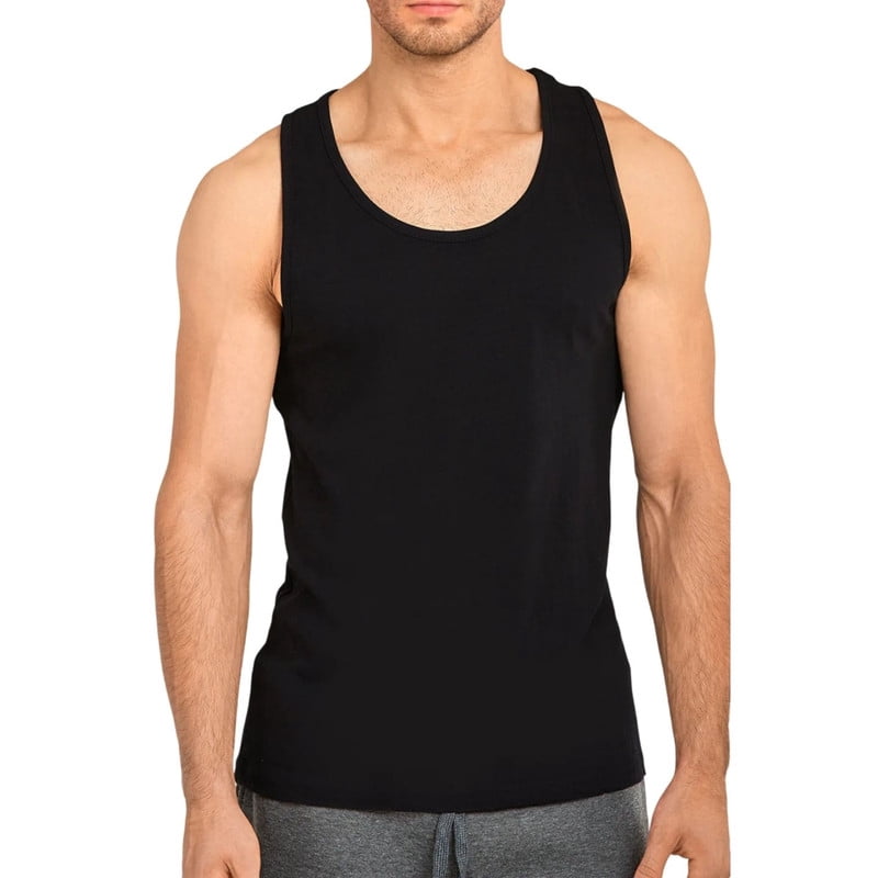 Men's Tank Tops Premium Cotton Heavyweight Muscle Tanks Sleeveless Tops ...