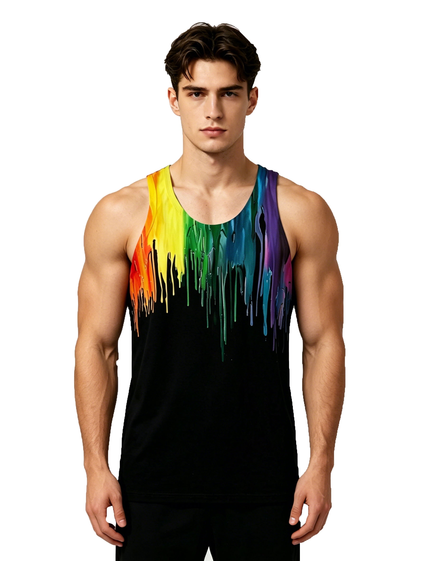 3D Graphic Tank Tops for Men Quick Dry Cool Artwork Sleeveless Shirts ...