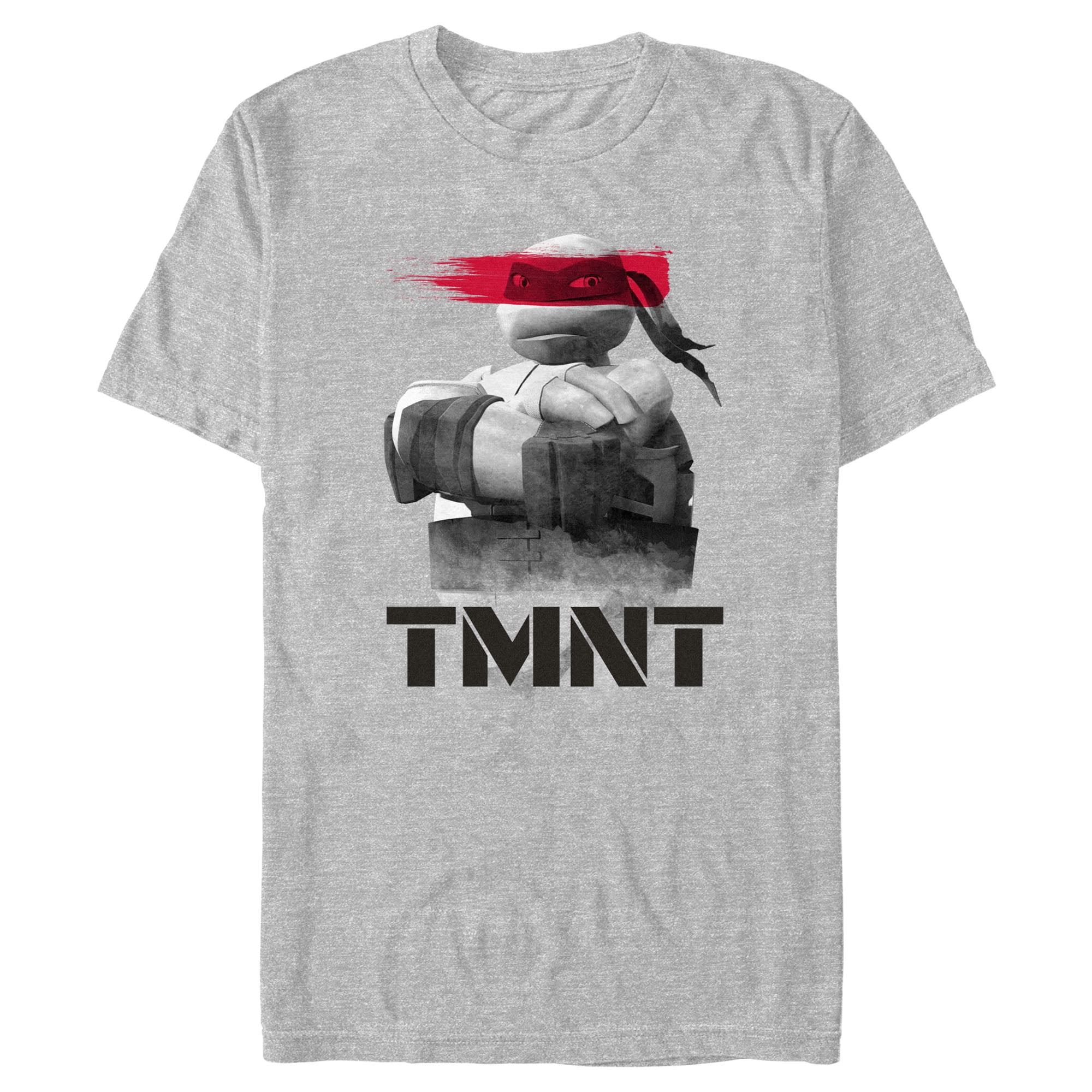 Men's Teenage Mutant Ninja Turtles Black-and-White Raphael TMNT Logo ...