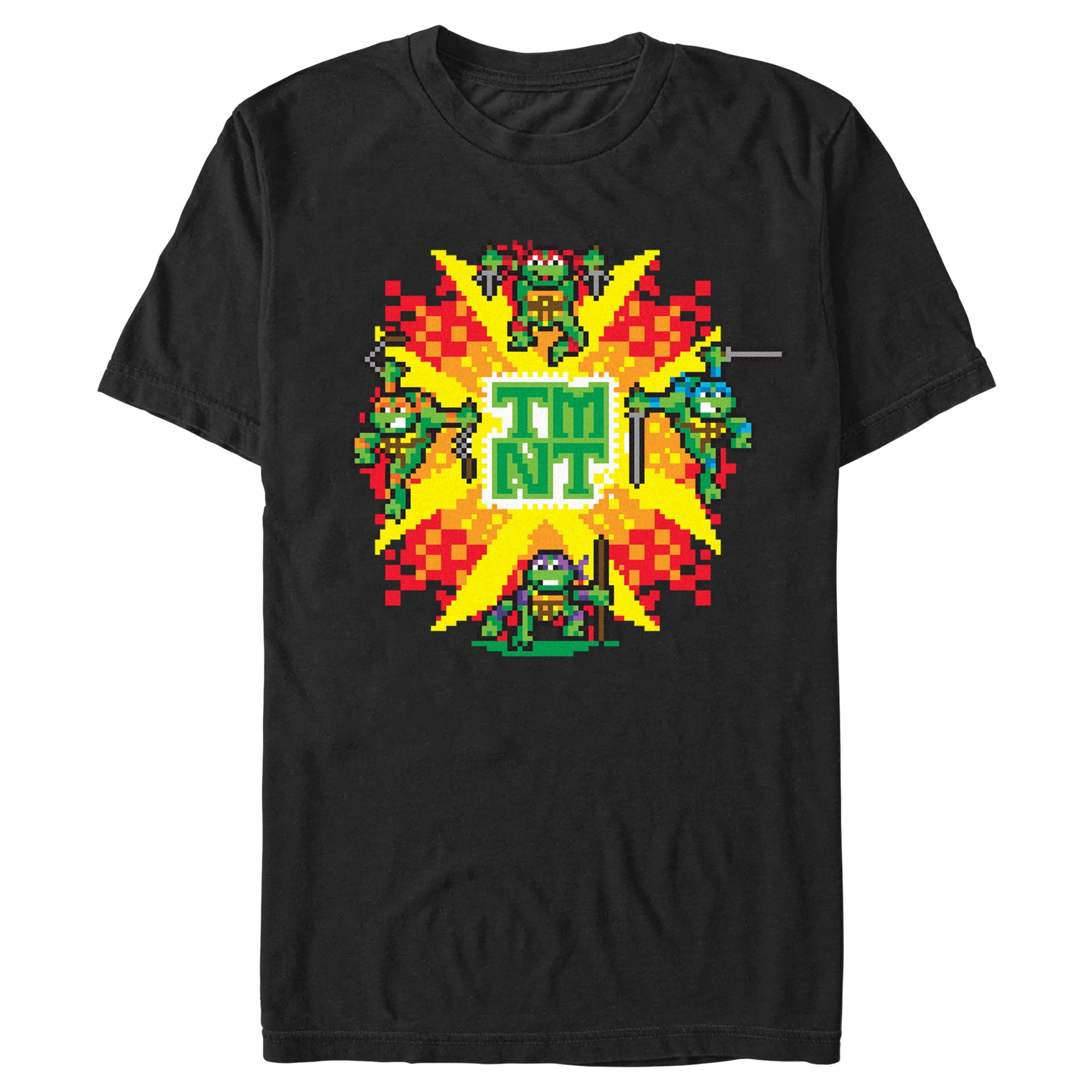 Men's Teenage Mutant Ninja Turtles Retro 8-Bit Explosion Logo Graphic T ...