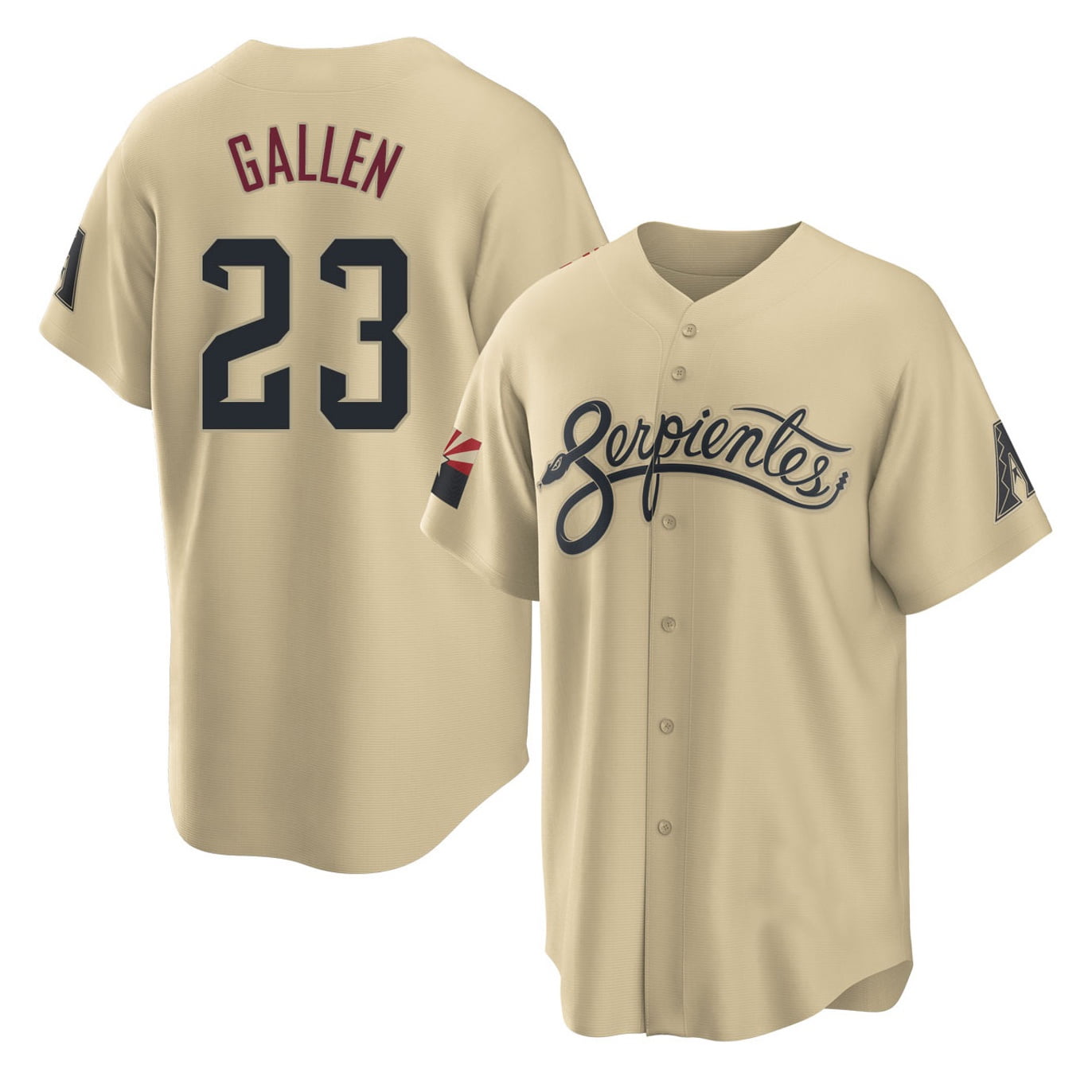 Men's Tees Tops Brown 23 Gallen Arizona V-Neck Sport Team Player Fan ...
