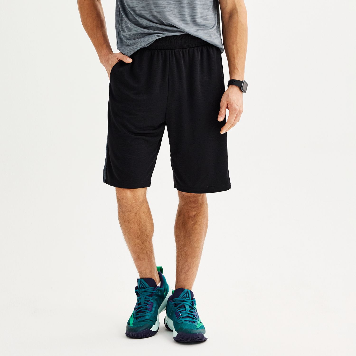 Men's Tek Gear® 10.5 in. Basketball Shorts Color: Mineral Black Size: L ...