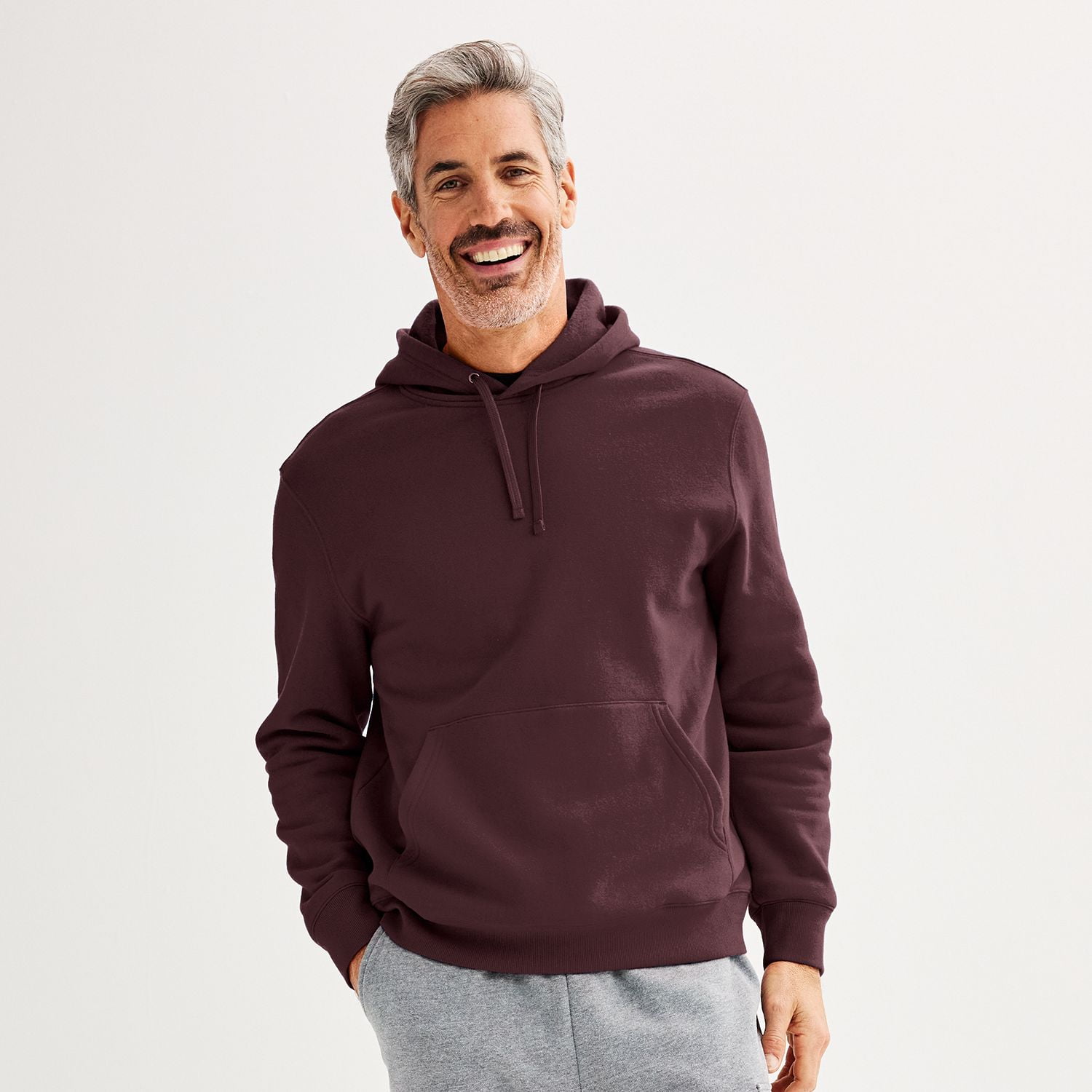 Men's Tek Gear® Ultra Soft Fleece Hoodie Color: Pamina Plum Size: L ...